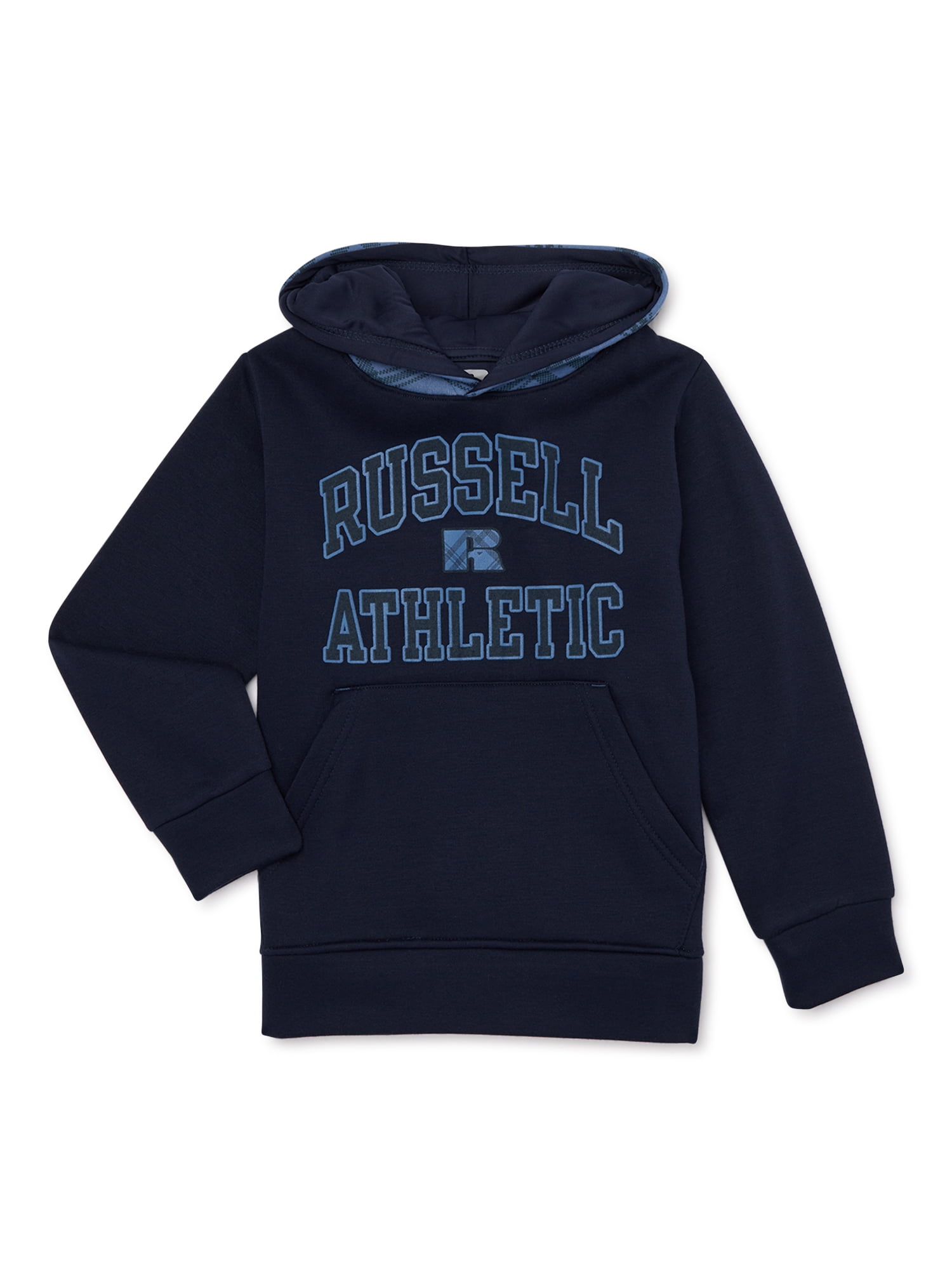Russell Athletic Boys Plaid Fleece Hoodie, Sizes 8-16, Stylish Comfort ...