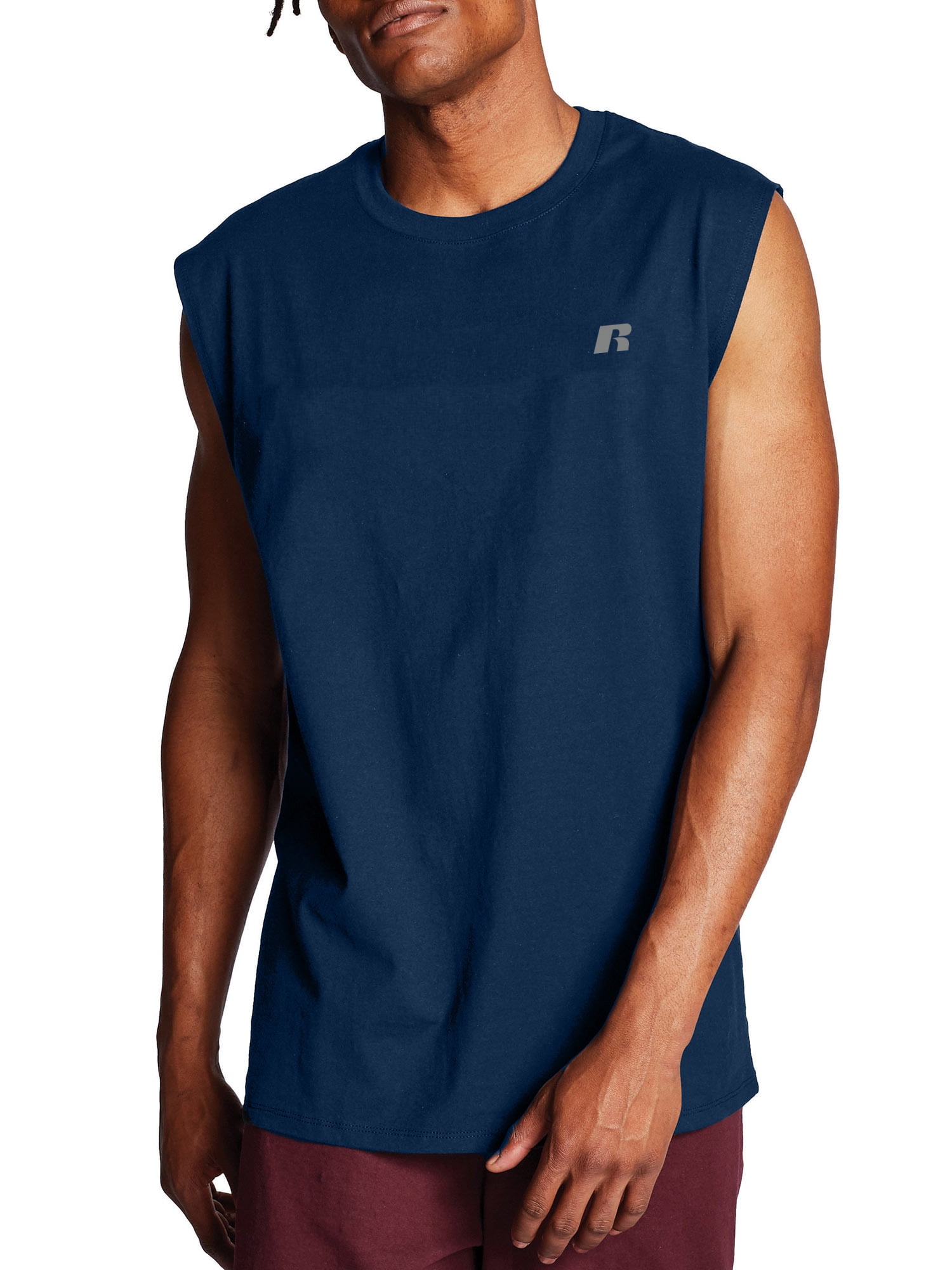 Russell Athletic Dri-Power Sleeveless Crew Neck Muscle T-Shirt (Men's ...