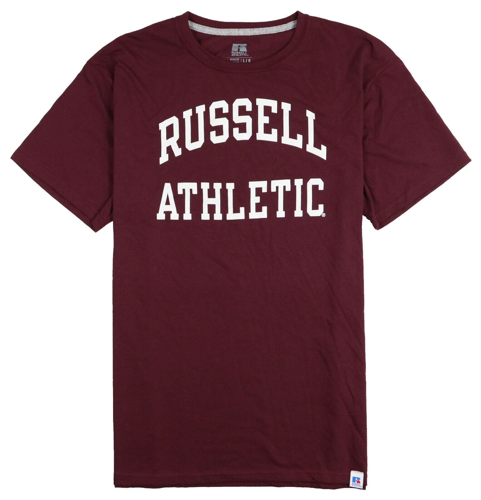 Russell Athletic Men's Arch Over Logo T-Shirt Small Burgundy - Walmart.com