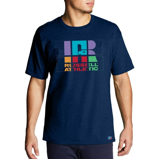 Russell Athletic Men's Big & Tall Geo Logo Graphic Tee Shirt, Sizes LT ...