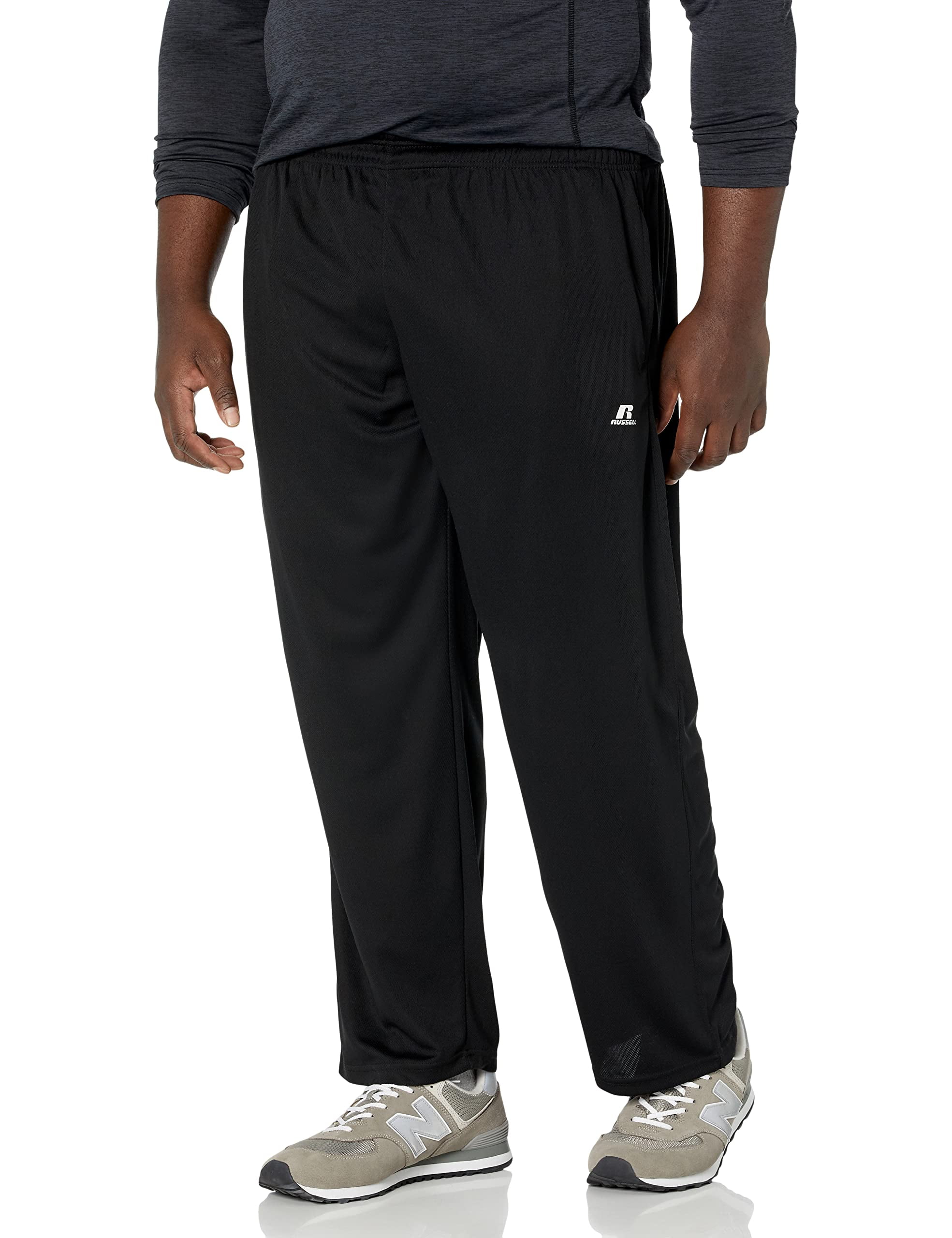 Russell Athletic Men's Big and Tall Dri-Power Pant, Black Stripe 6XB ...