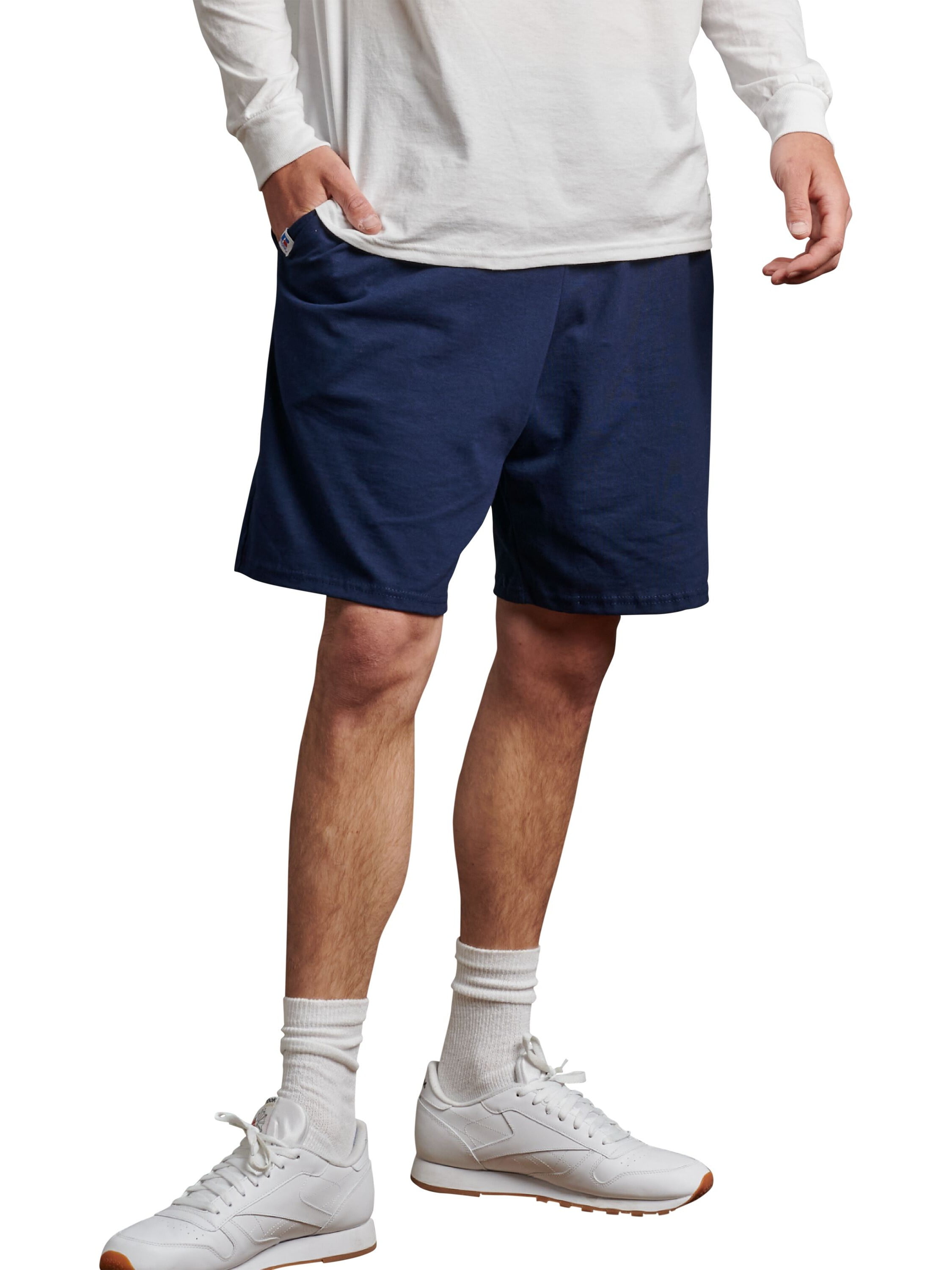 Russell Athletic Men's Basic Cotton Pocket Shorts, Comfortable ...