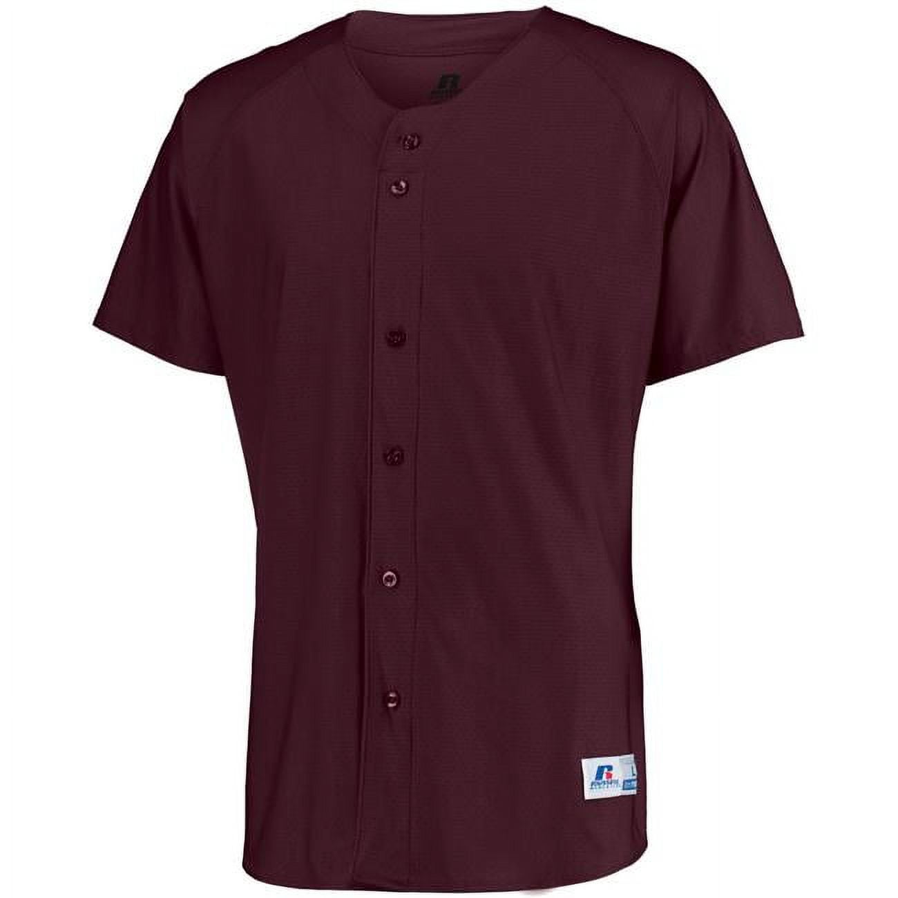 Russell Men's Raglan Sleeve Button Front Jersey - 343VTM - Walmart.com