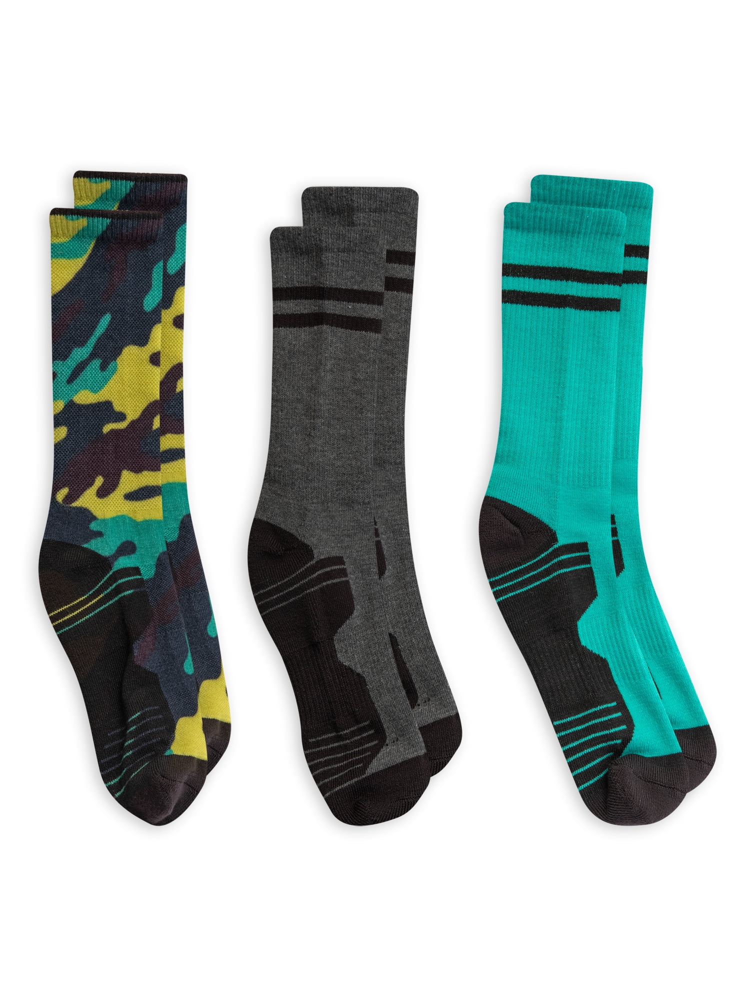 Russell Boys 360 Crew Socks, 3 Pack - Walmart.com