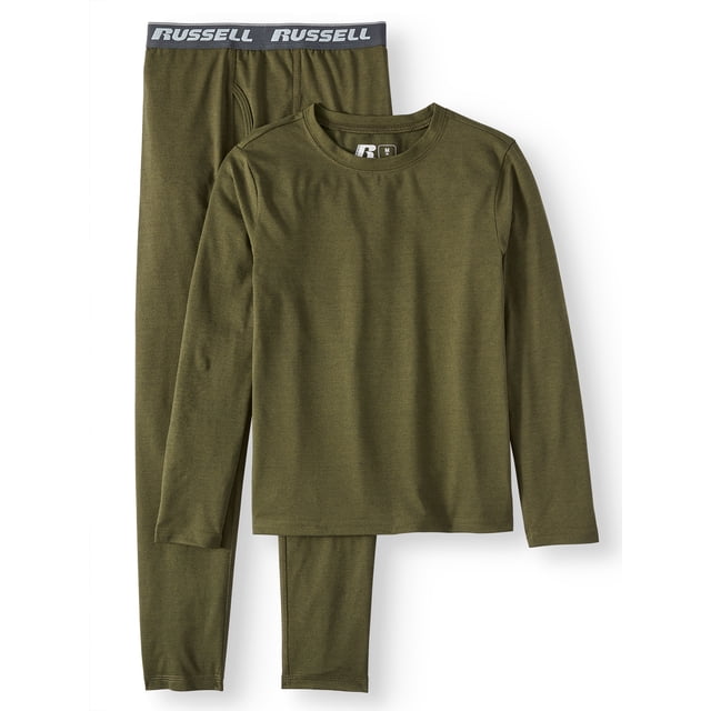 Russell Boys' Core Performance Stretch Thermal Underwear Set (Little ...