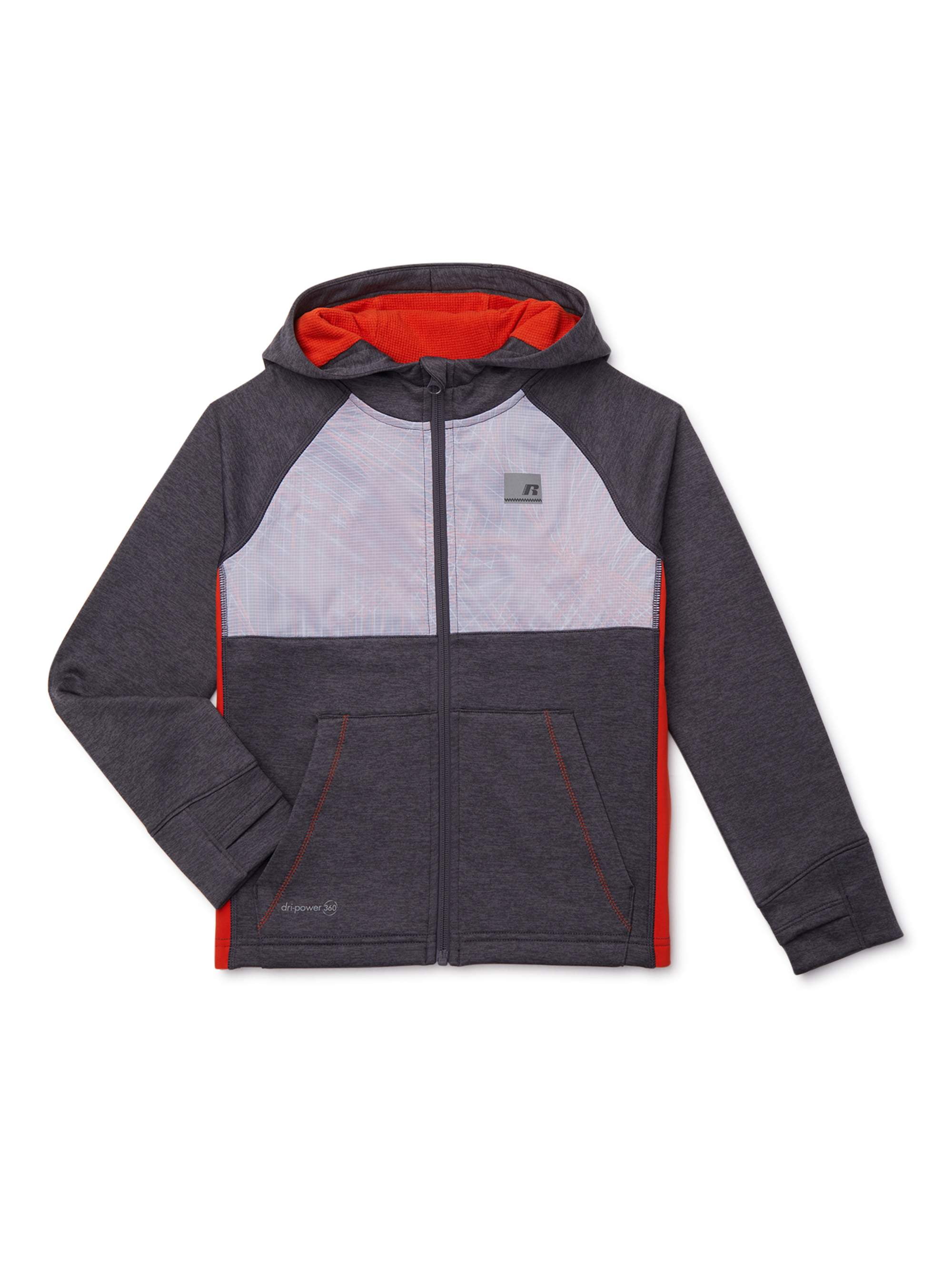 Russell Boys Tech Fleece Full Zip Hooded Athletic Jacket, Sizes 4-18 ...