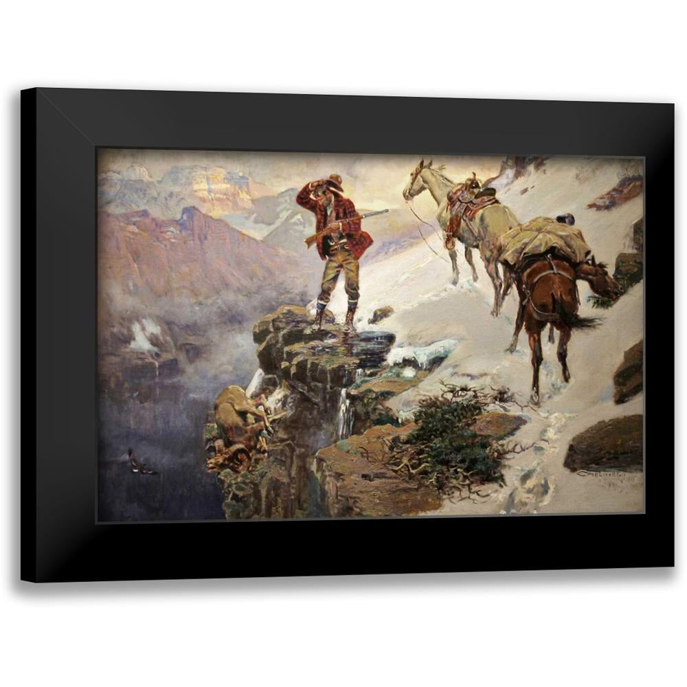 Russell, Charles M. 14x11 Black Modern Framed Museum Art Print Titled ...