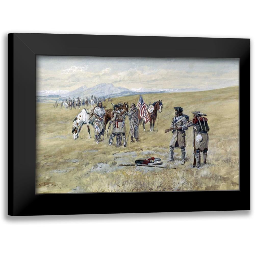 Russell, Charles M. 18x13 Black Modern Framed Museum Art Print Titled ...
