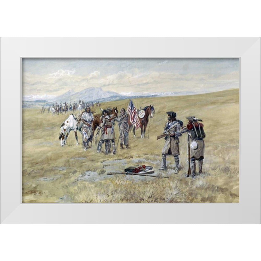 Russell, Charles M. 18x13 White Modern Wood Framed Museum Art Print ...