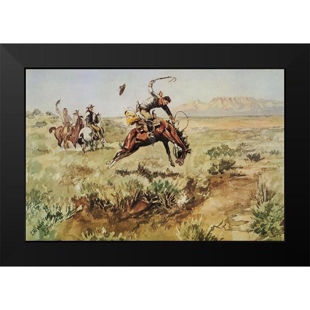 Russell, Charles Marion 14x11 Black Modern Framed Museum Art Print ...