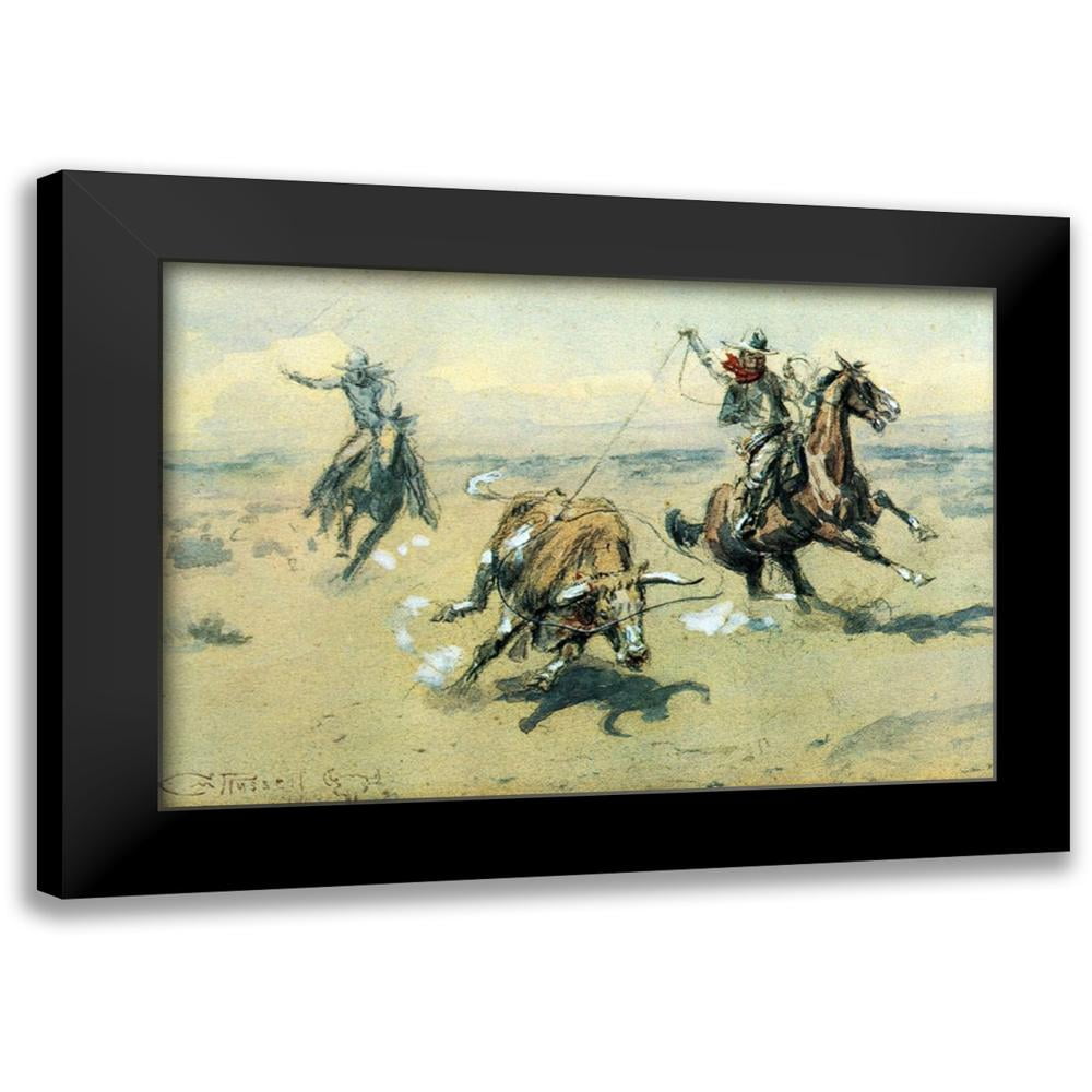 Russell, Charles Marion 14x11 Black Modern Framed Museum Art Print ...