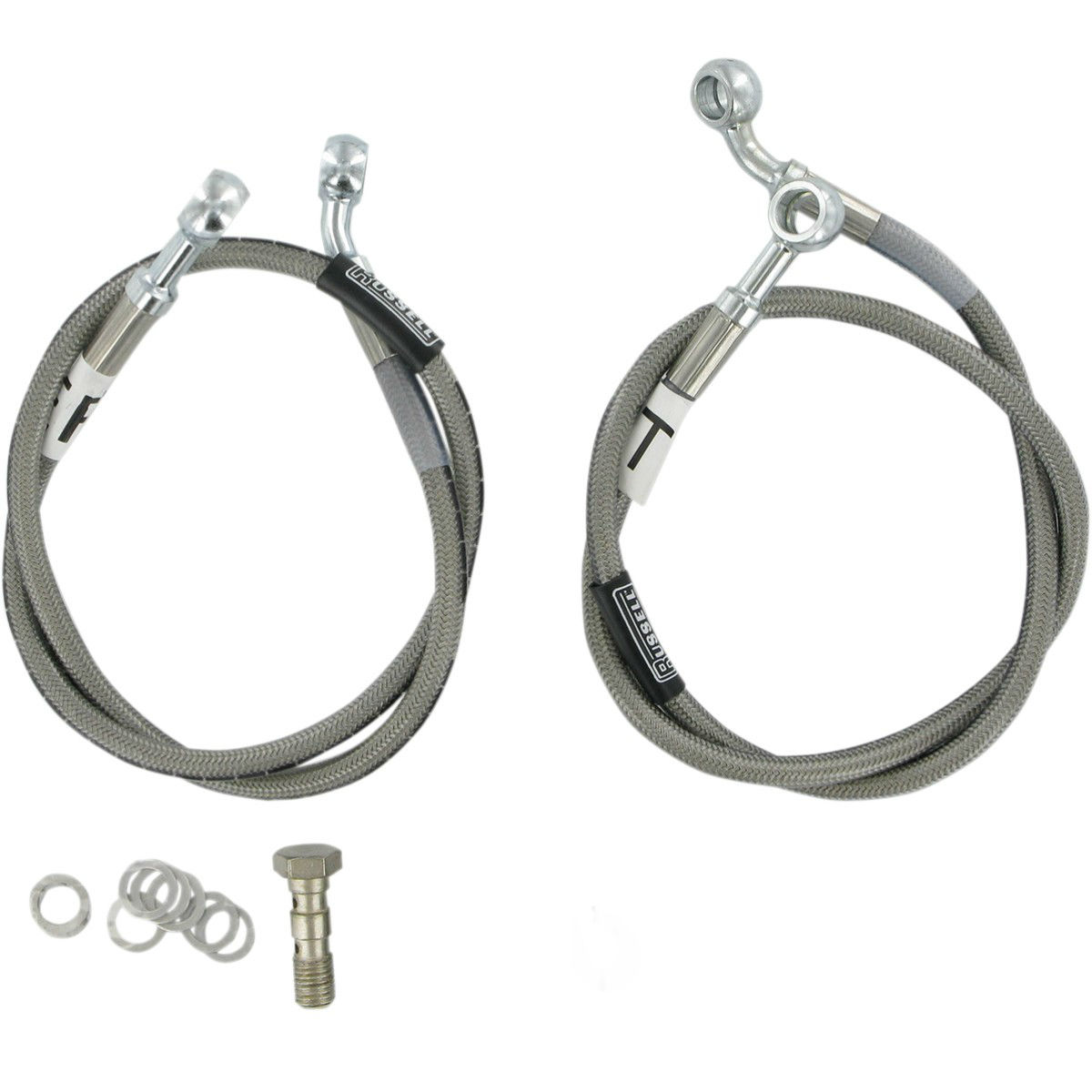 Russell CycleFlex Stainless Steel Front Brake Two-Line Race Kit (R09153 ...
