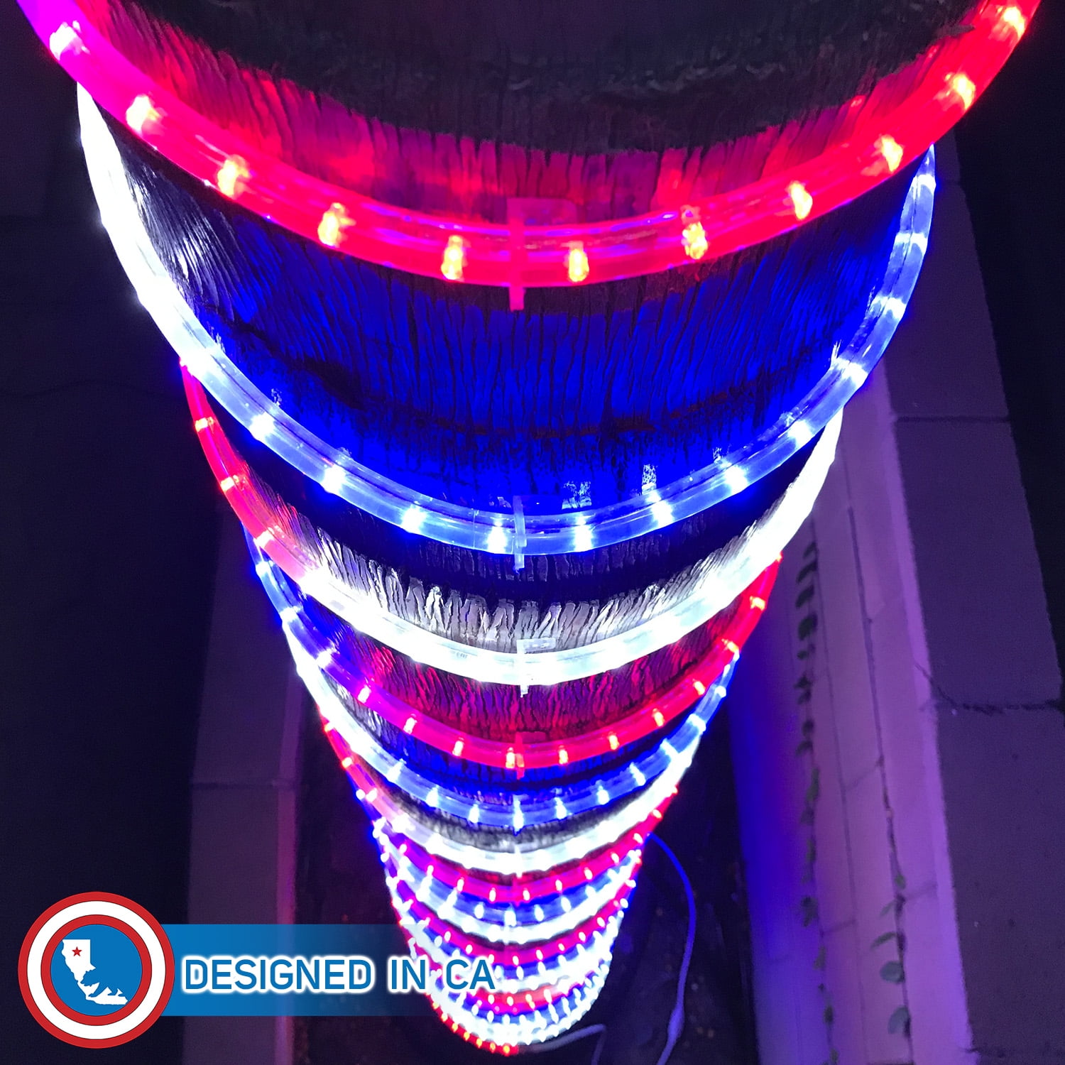 Russell Decor Patriotic Rope Lights, Connectable, 20ft for 4th of July ...