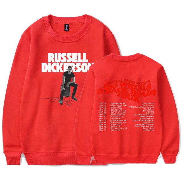 Russell Dickerson Sweatshirt The Big Wheels & Back Road Tour Crewneck ...