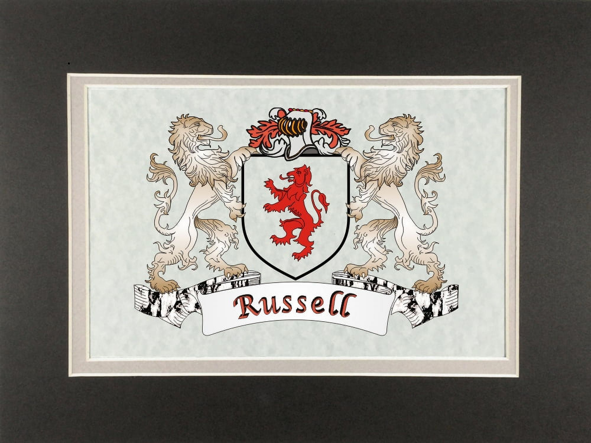 Russell Irish Coat of Arms Print - Frameable 9" x 12" - Walmart.com