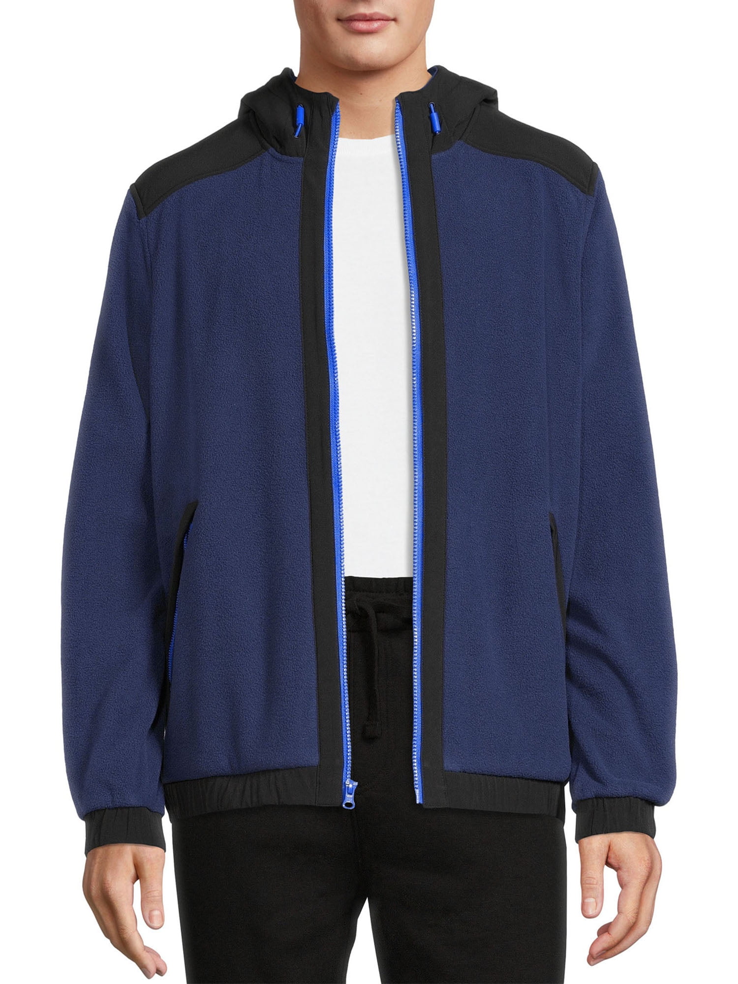 Russell Men's & Big Men's Microfleece Full Zip Jacket, Sizes up to 3XL ...