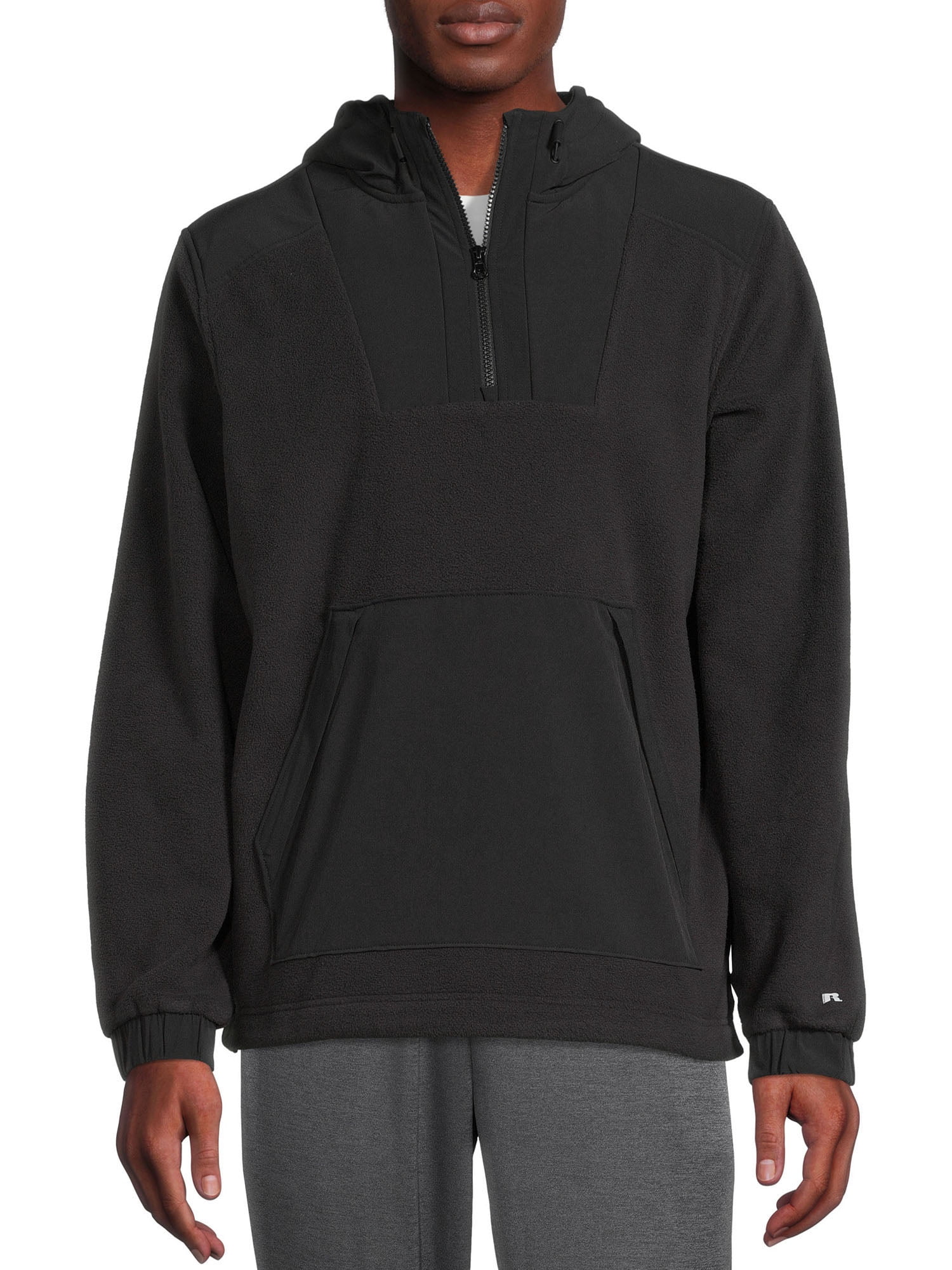 Russell Men's & Big Men's Microfleece Half Zip Jacket, Sizes up to 3XL ...