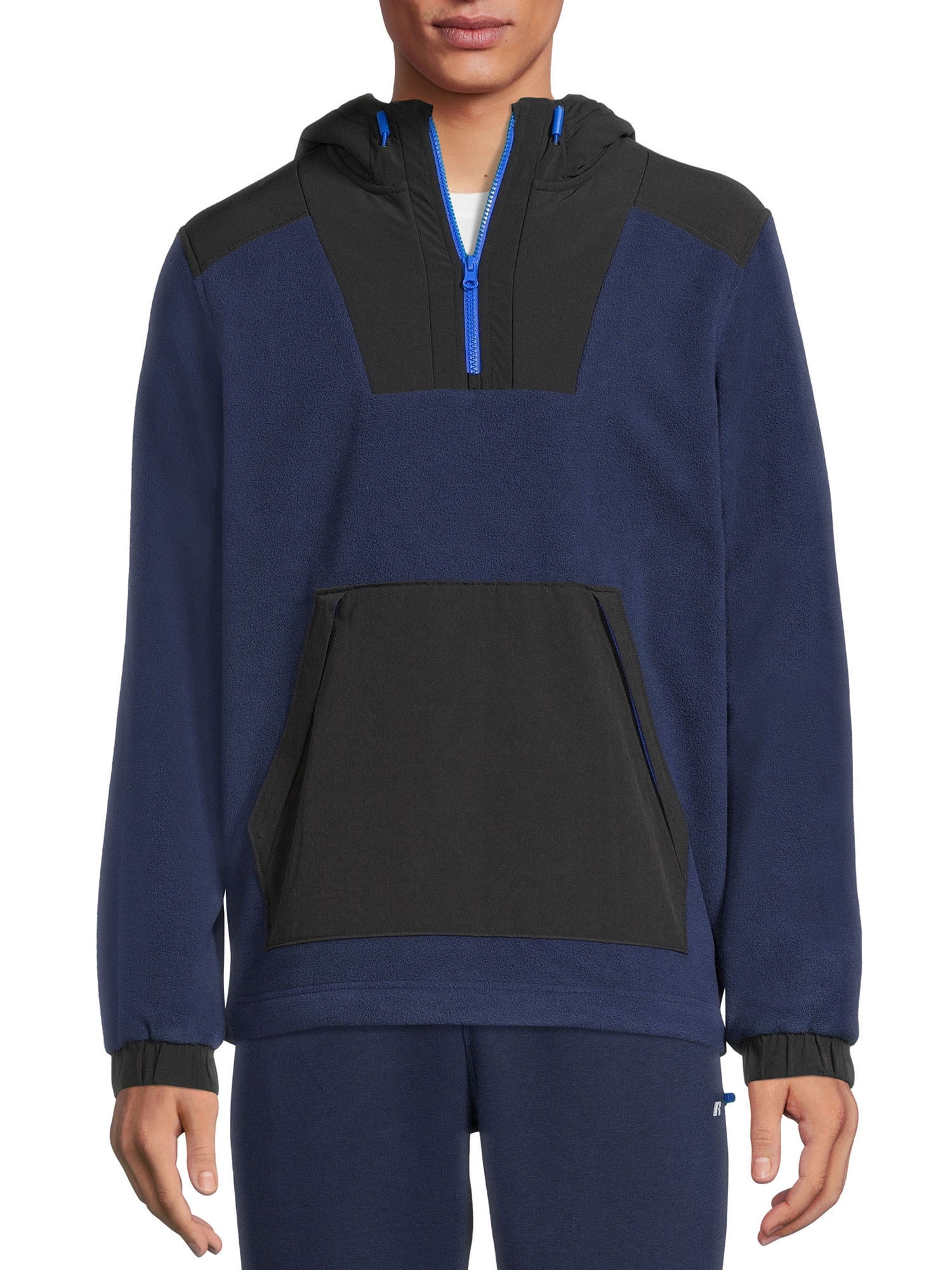 Russell Men's & Big Men's Microfleece Half Zip Jacket, Sizes up to 3XL ...