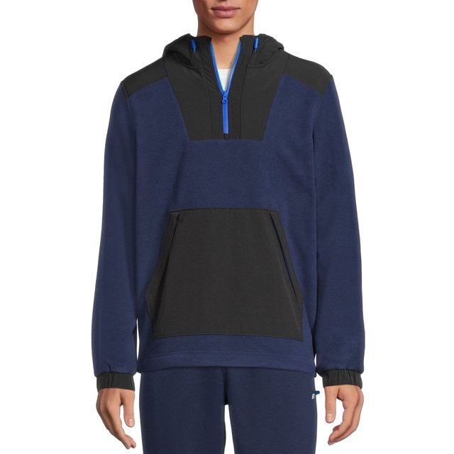 Russell Men's & Big Men's Microfleece Half Zip Jacket, Sizes up to 3XL ...