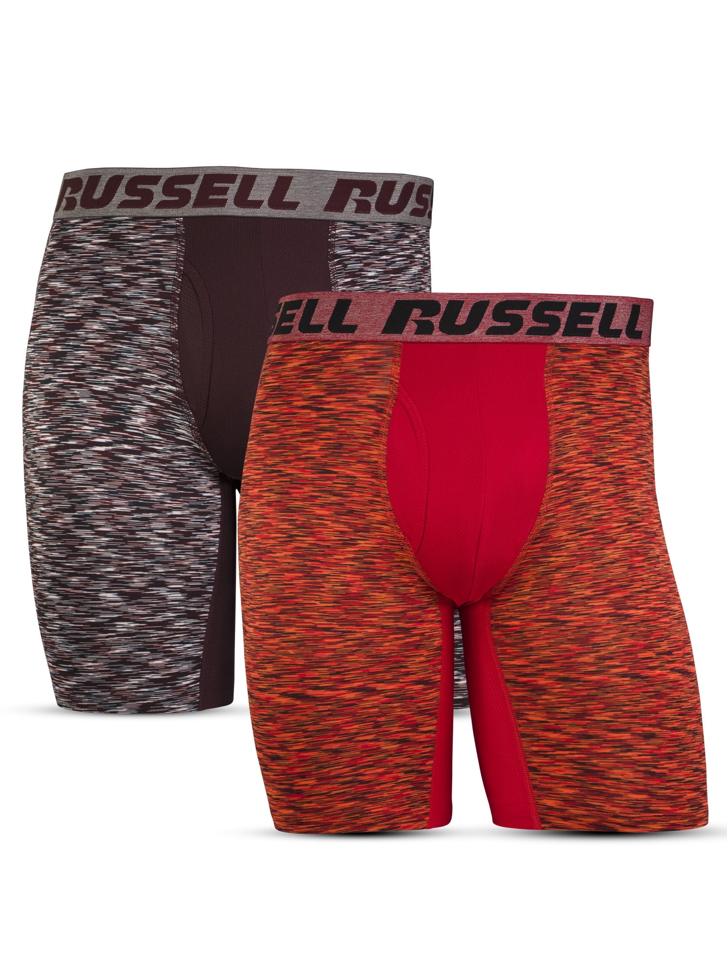 Russell Freshforce Long Leg Boxer Briefs - Moisture Wicking - Walmart.com