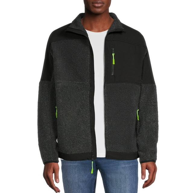 Russell Men's and Big Men's Faux Sherpa Jacket, Sizes up to 3XL ...