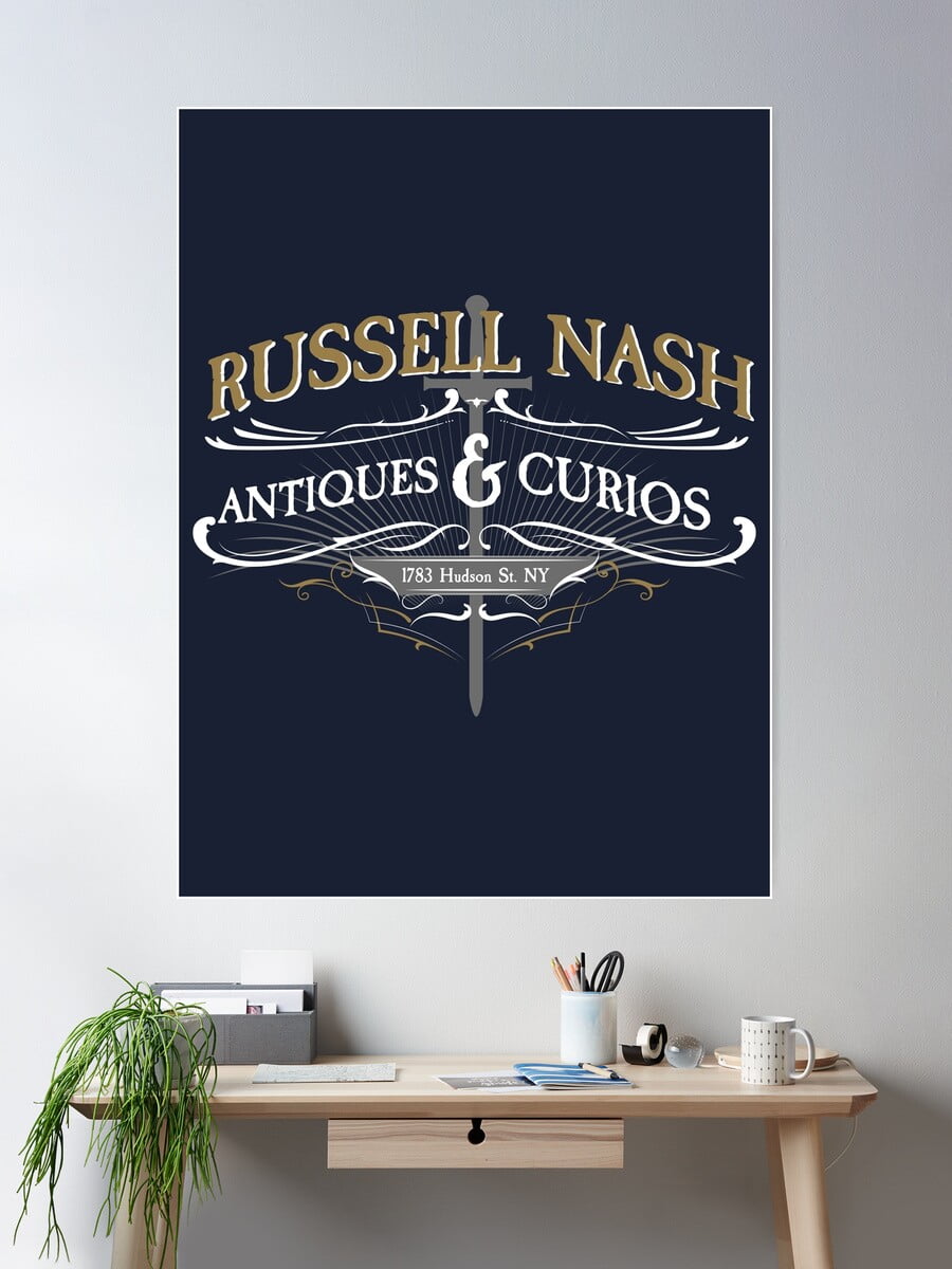 Russell Nash Antiques And Curios Poster Wall Art, Modern Wall Decor For ...
