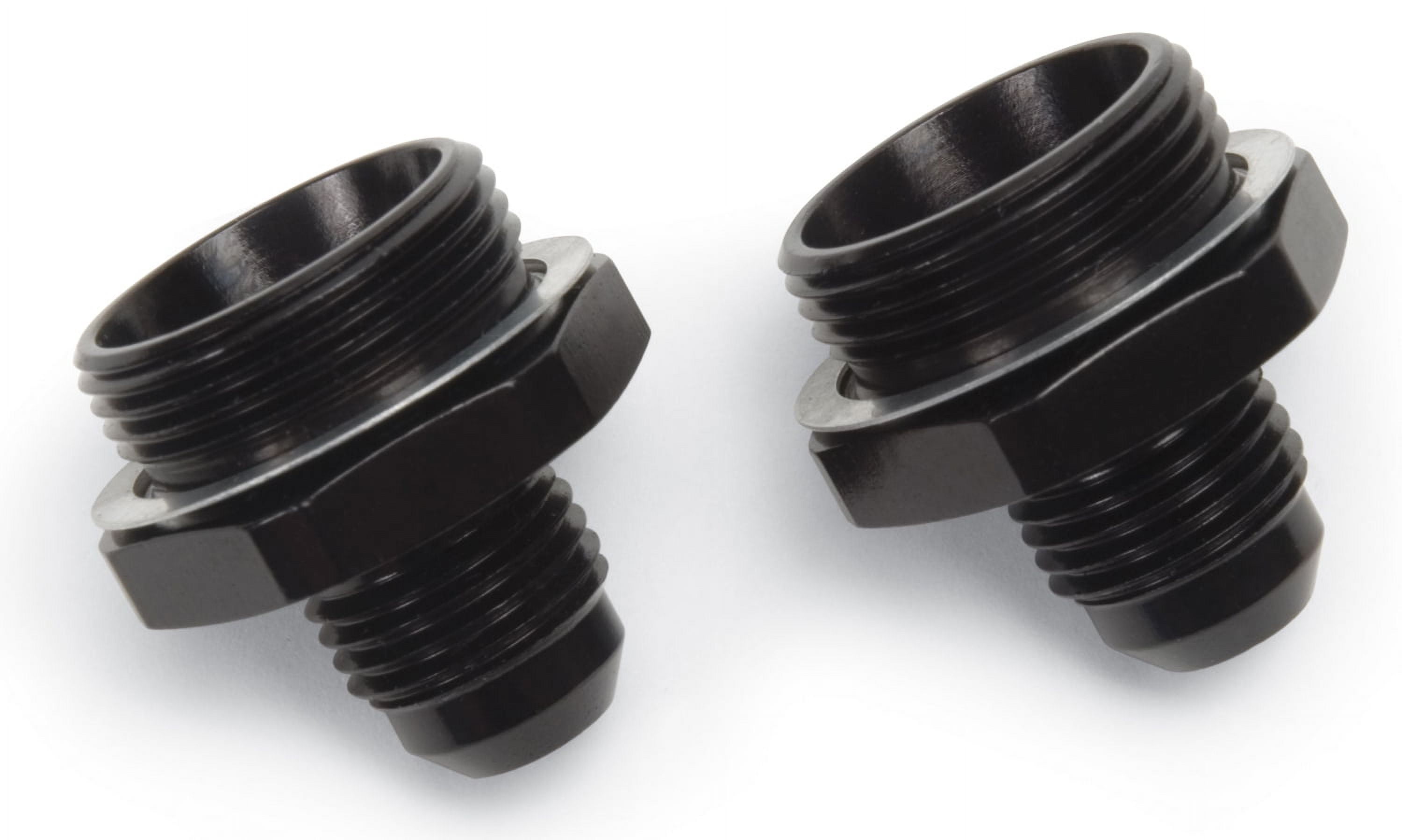 Russell Performance -6 AN Carb Adapter Fittings (2 pcs.) (Black ...