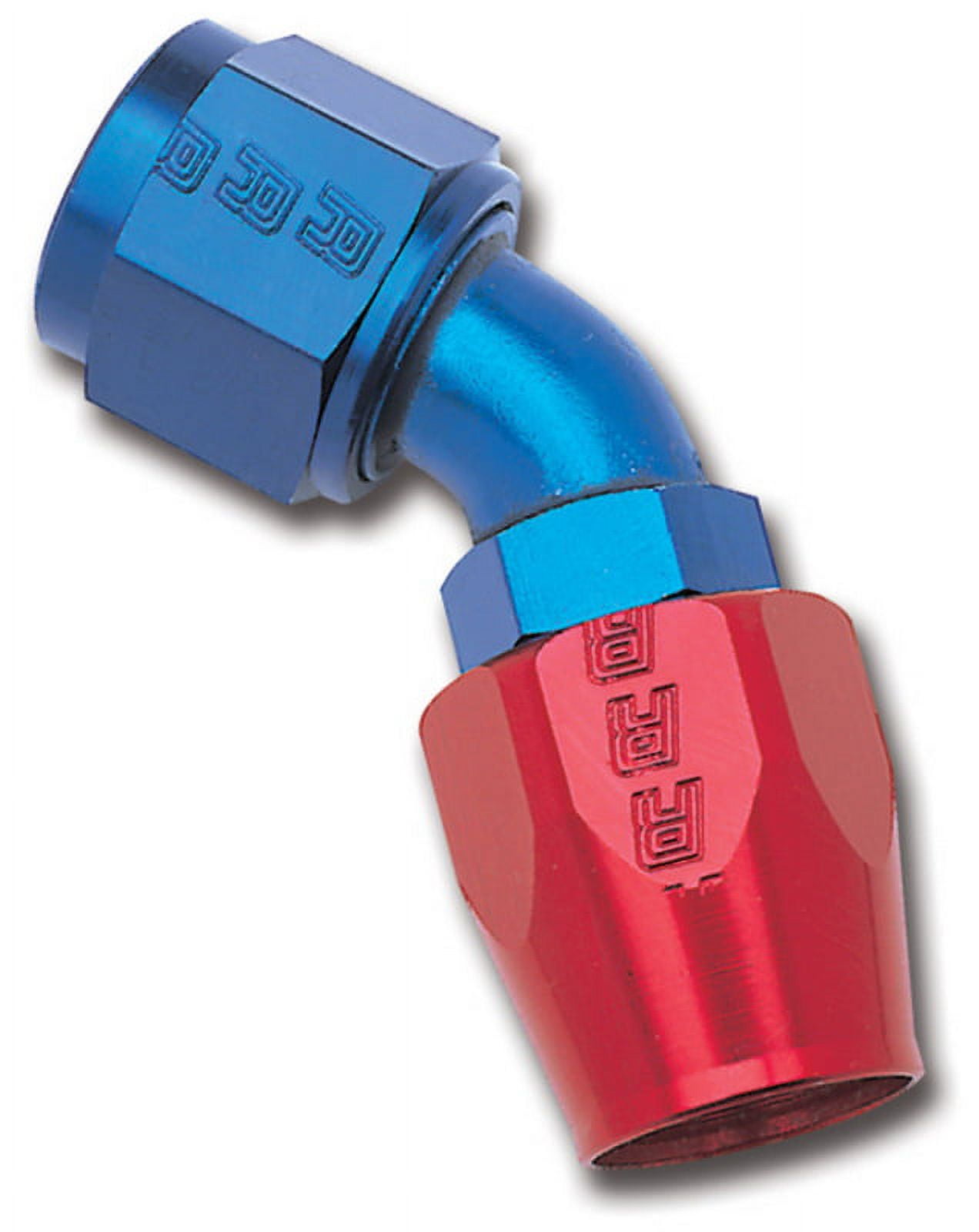 Russell Performance -6 AN Red/Blue 45 Degree Full Flow Hose End ...