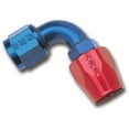 Russell Performance -6 AN Red/Blue 90 Degree Full Flow Hose End ...