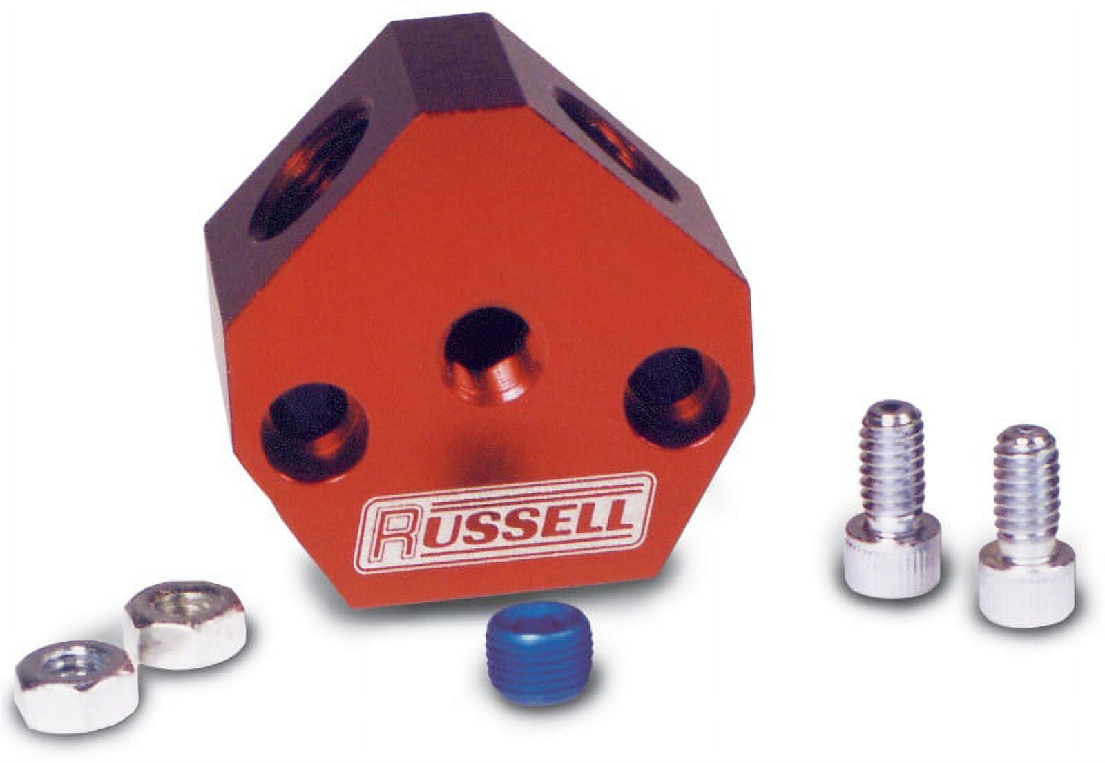 Russell Performance Billet Aluminum Y-Block w/ 1/2in inlet & 3/8in ...