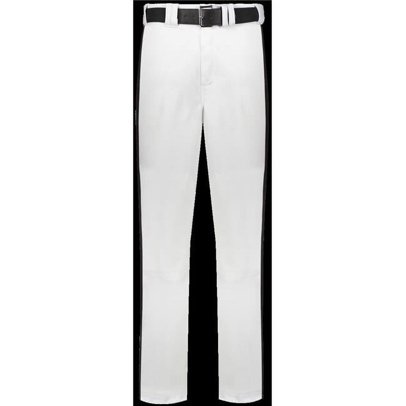 Russell R14DBM.WBK.3XL Adult Piped Change Up Baseball Pant, White ...