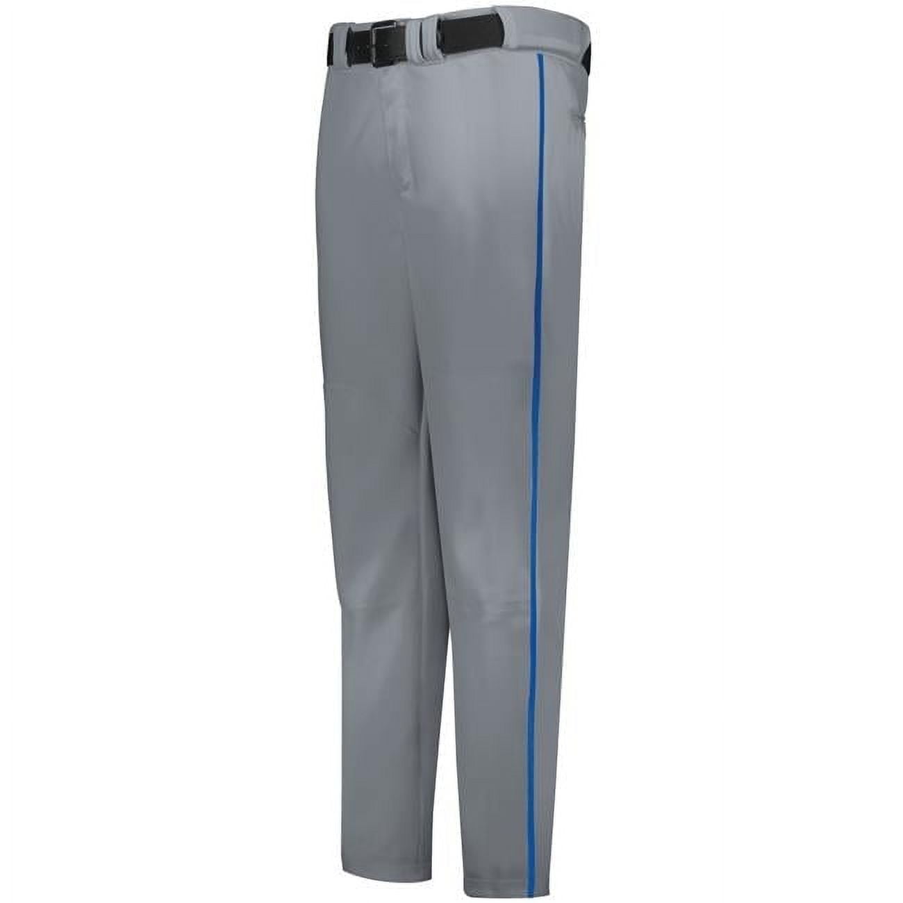 Russell R14DBM.WNA.L Mens Piped Change Up Baseball Pant, White & Navy ...