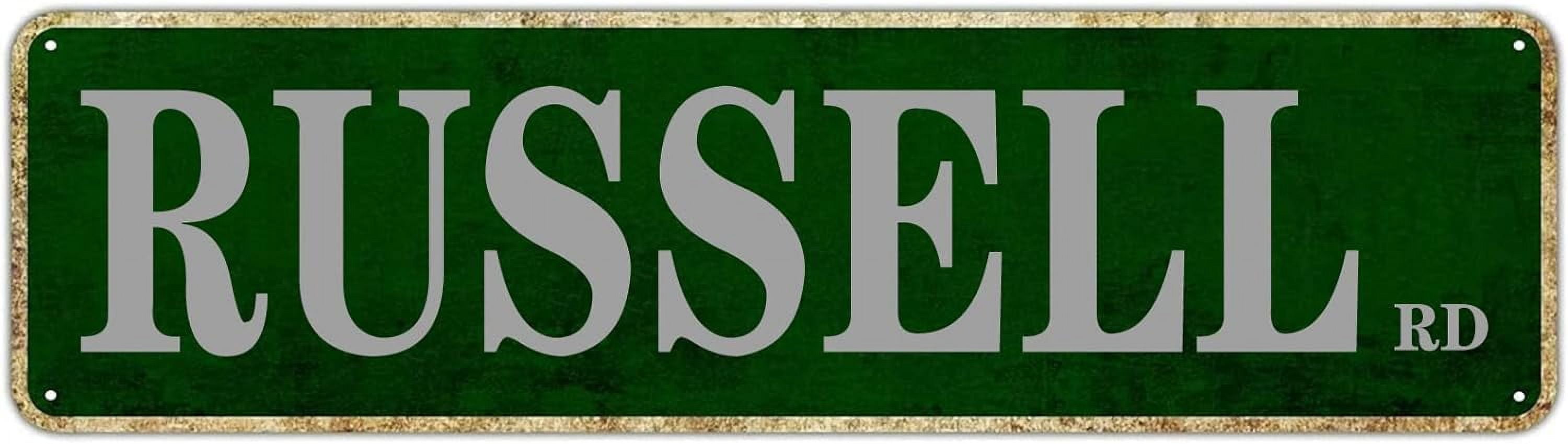 Russell Road Street Sign Room Decoration Poster Retro Outdoor ...