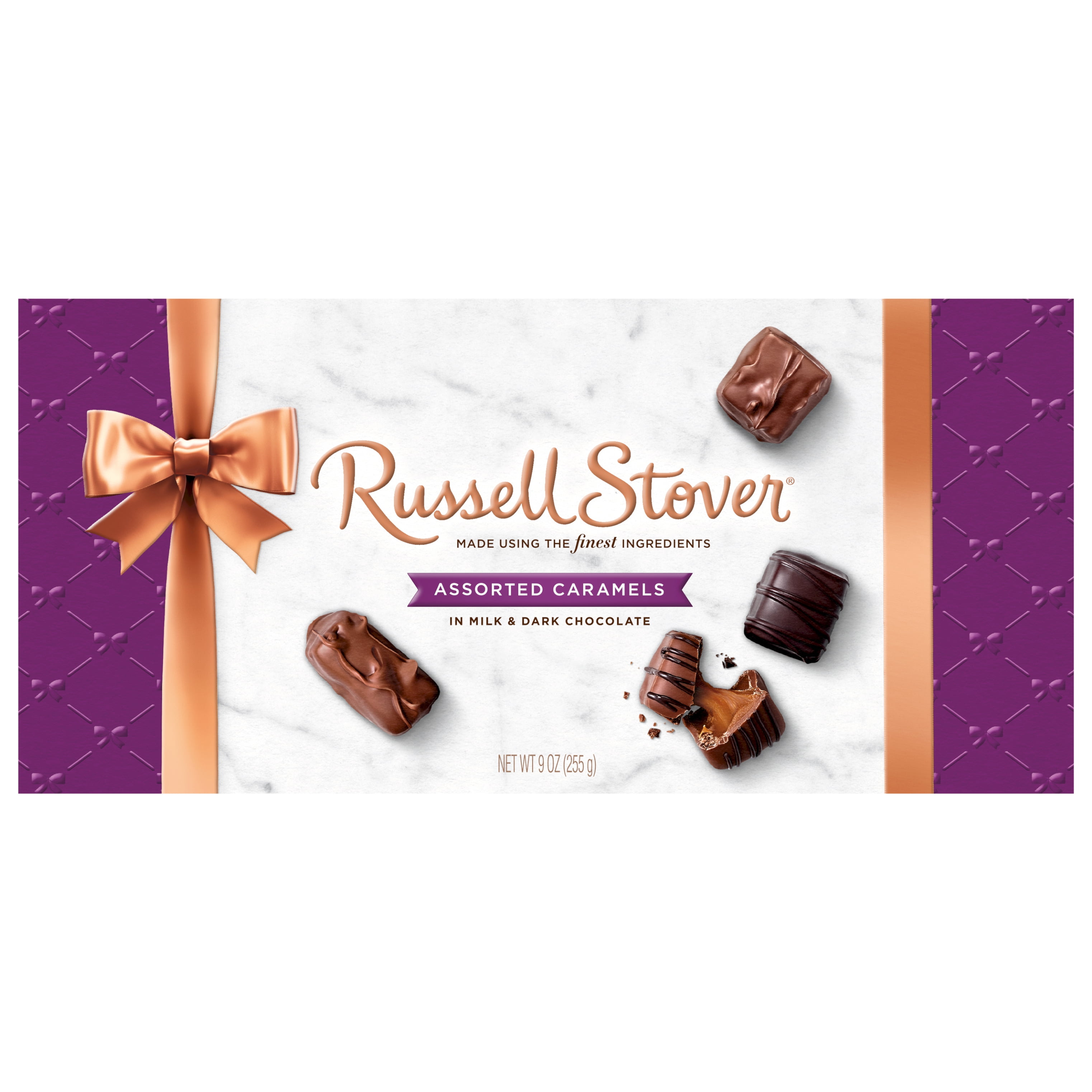 Russell Stover Big Assortment, Milk and Dark Chocolate Caramels ...