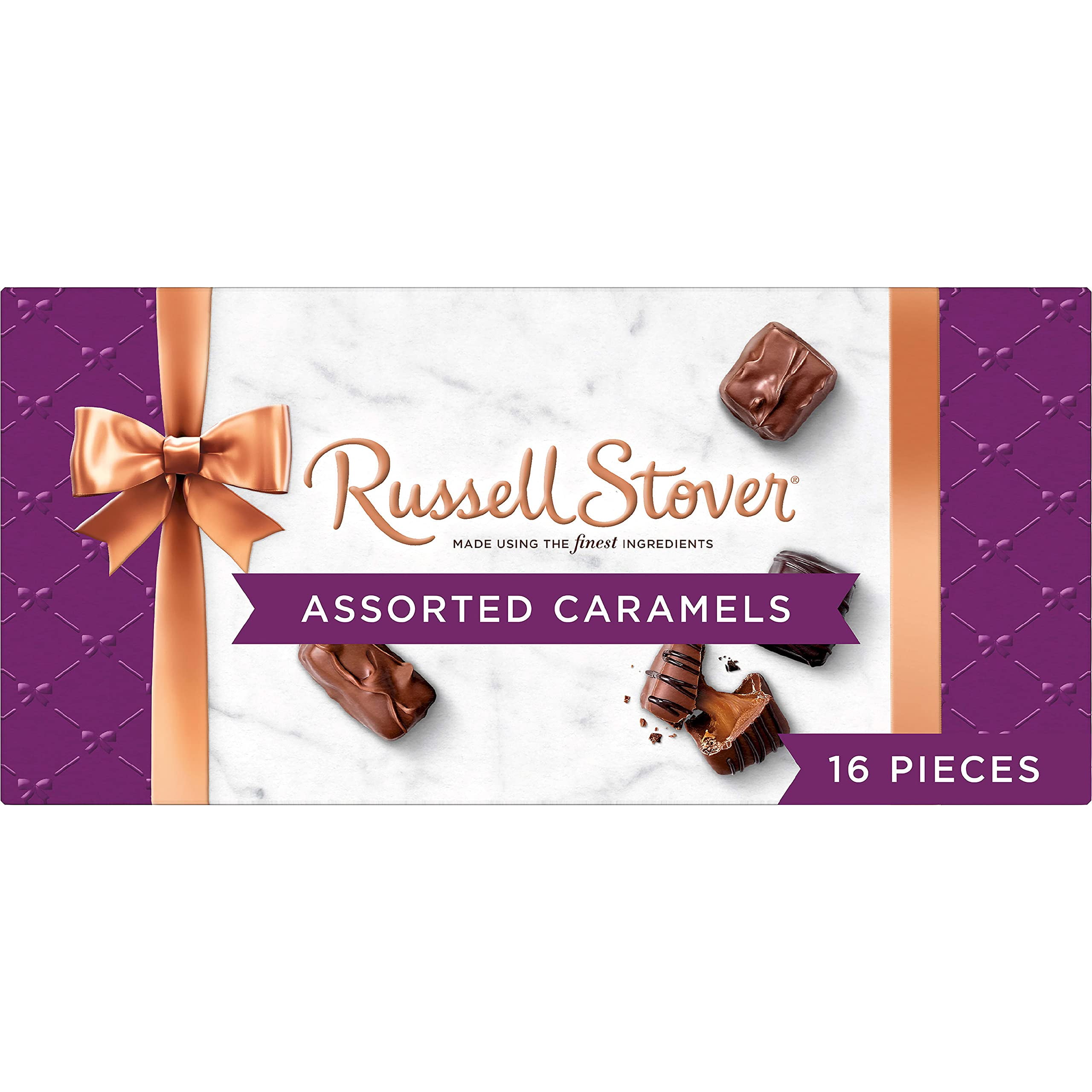 Russell Stover Big Assortment, Milk and Dark Chocolate Caramels ...
