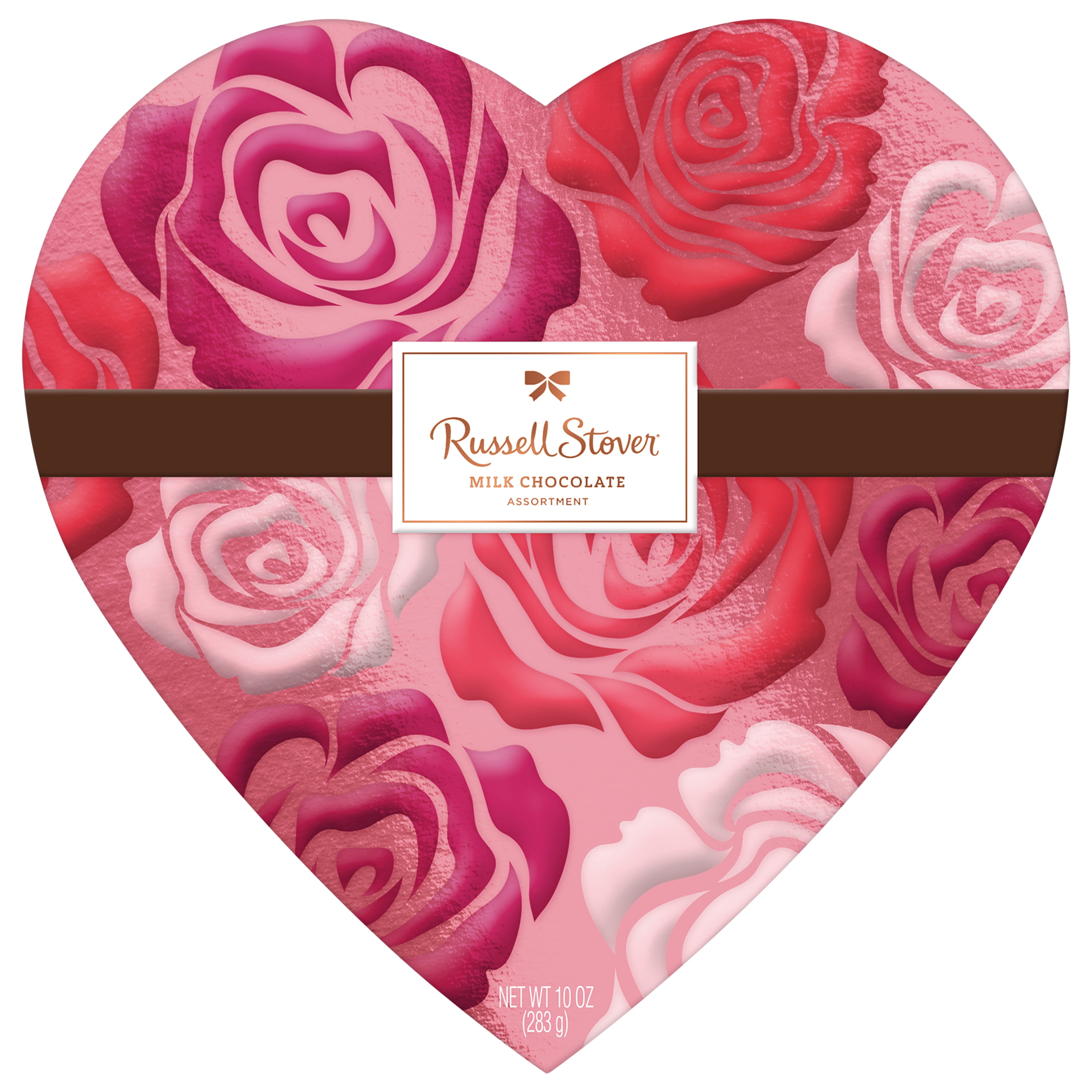 RUSSELL STOVER Valentine's Day Rose Heart Assorted Milk Chocolate Gift ...
