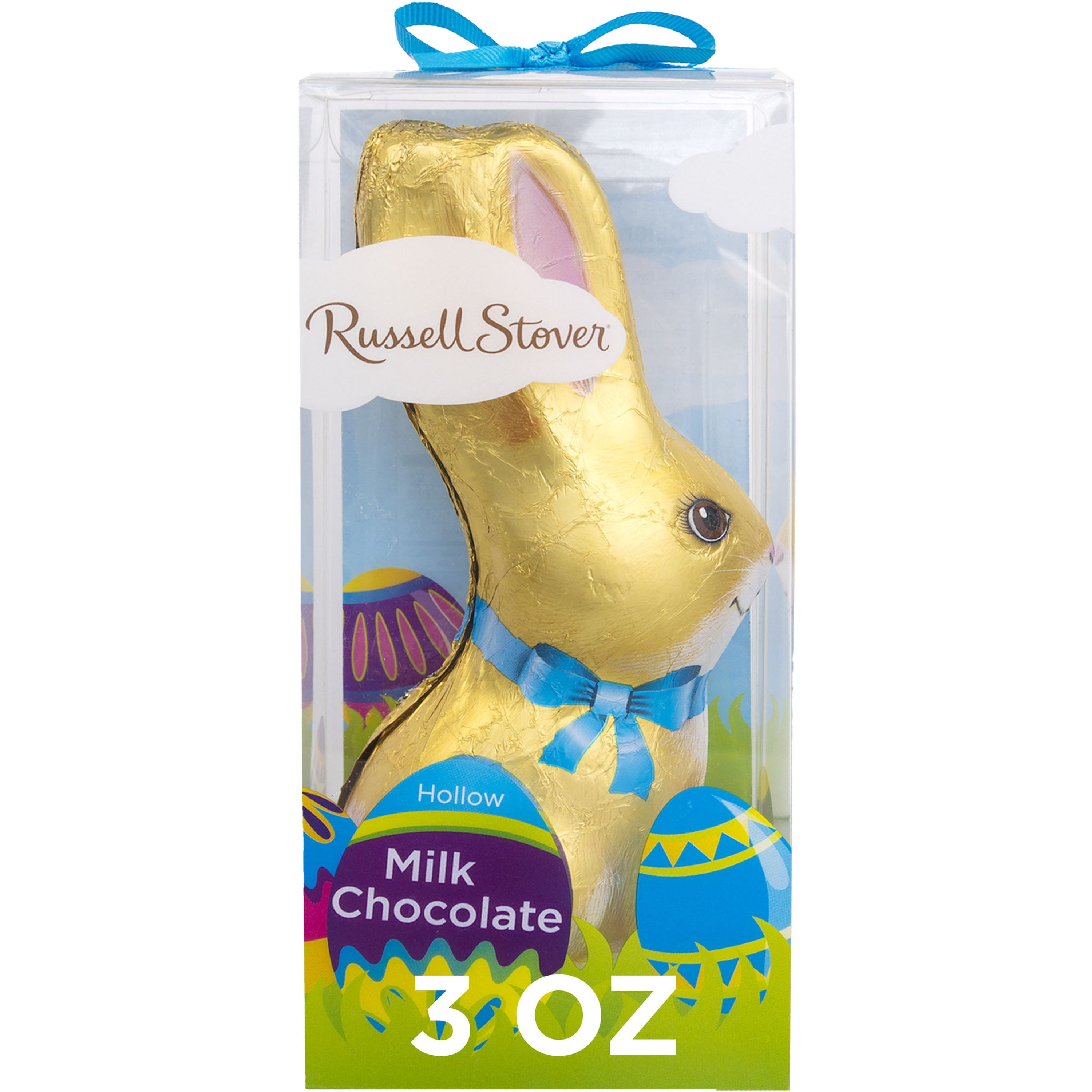 Russell Stover Hollow Milk Chocolate Bunny Easter Candy, 3 oz (Package ...