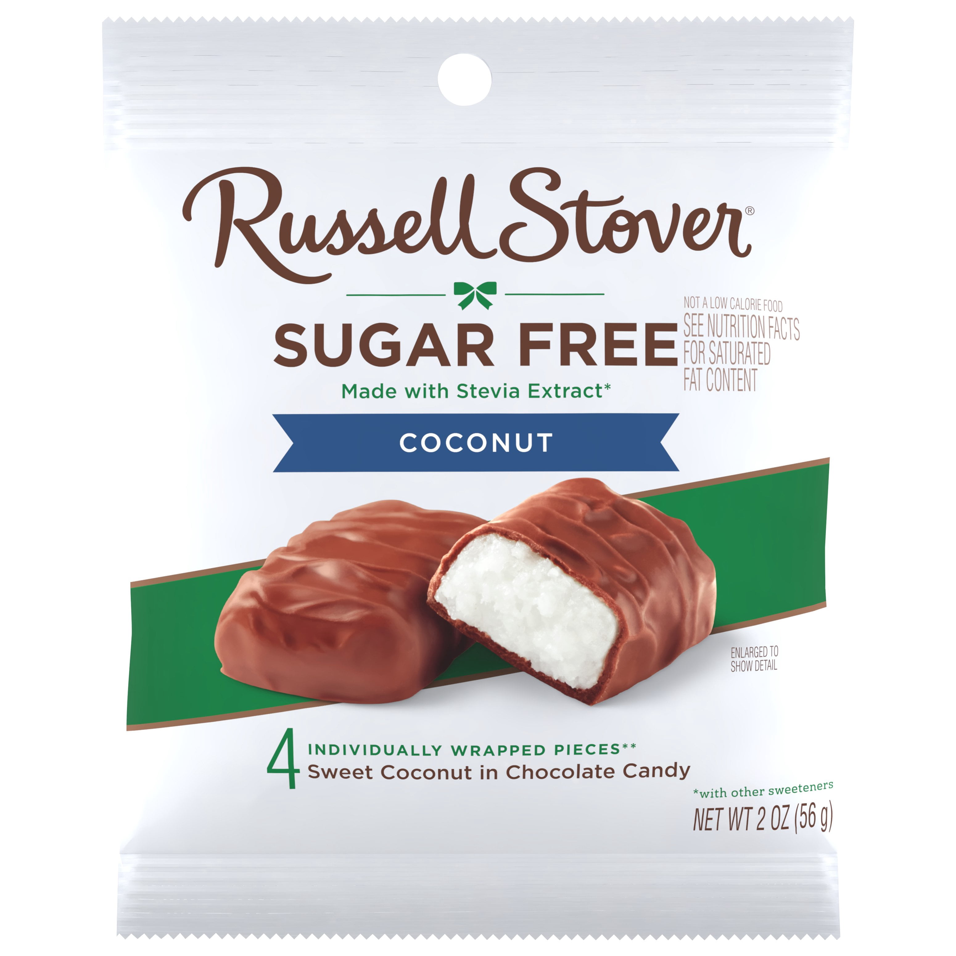 Russell Stover Sugar Free Coconut in Chocolate, 2 oz (Package May Vary ...