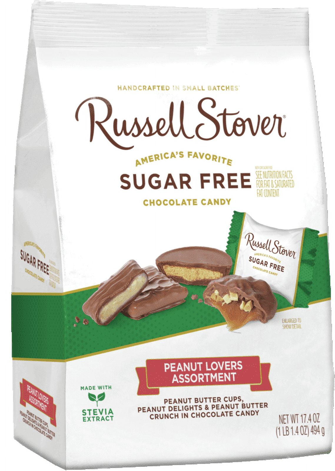 Russell Stover Sugar Free Peanut Lovers Assortment with Stevia, 17.4 Oz ...