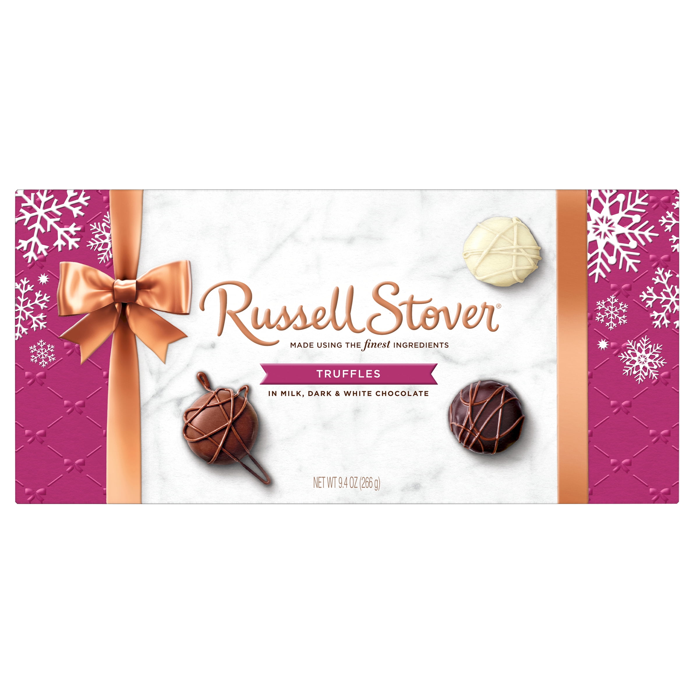 Russell Stover Truffles Assortment In Milk, Dark & White Chocolate 9.4 ...