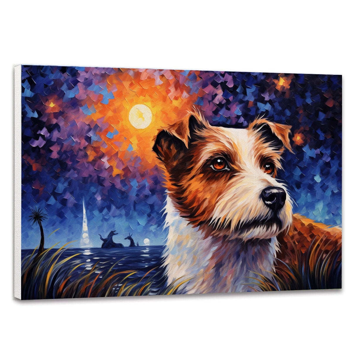 Russell Terrier Posters Van Gogh Starry Night Posters Home Canvas Wall ...