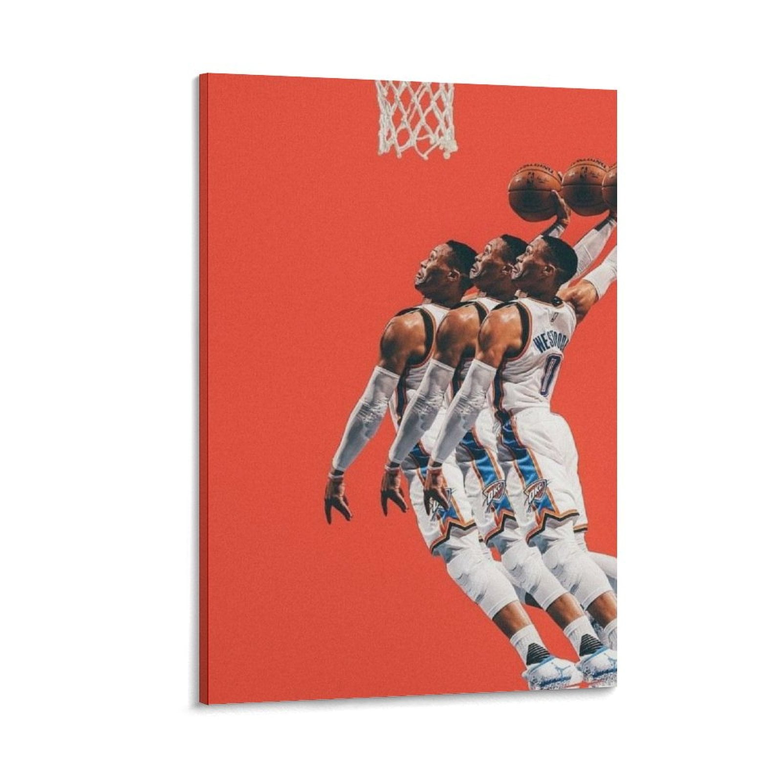 Russell Westbrook Basketball Player Poster (17)- Canvas Wall Art Poster ...