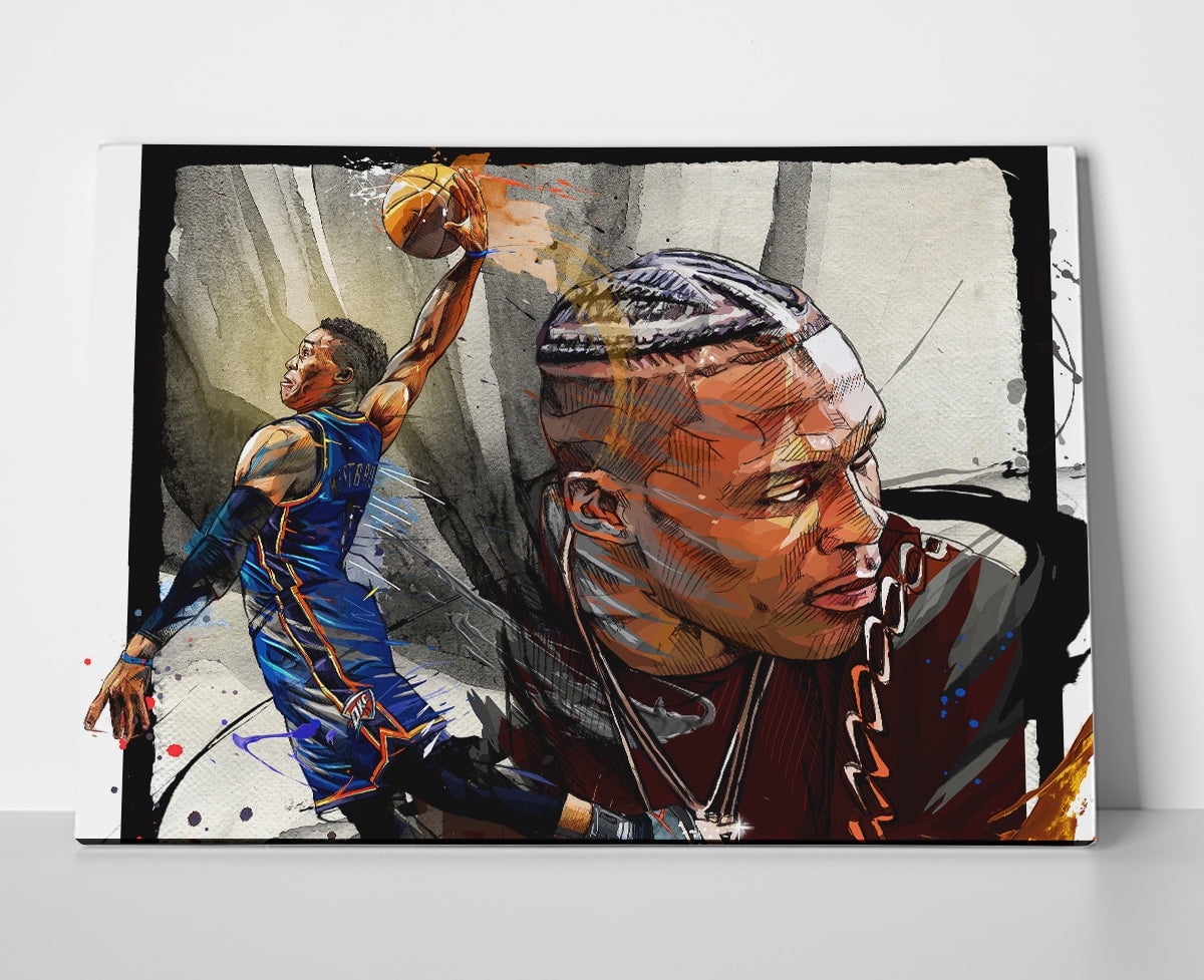 Russell Westbrook Poster or Wrapped Canvas - Walmart.com