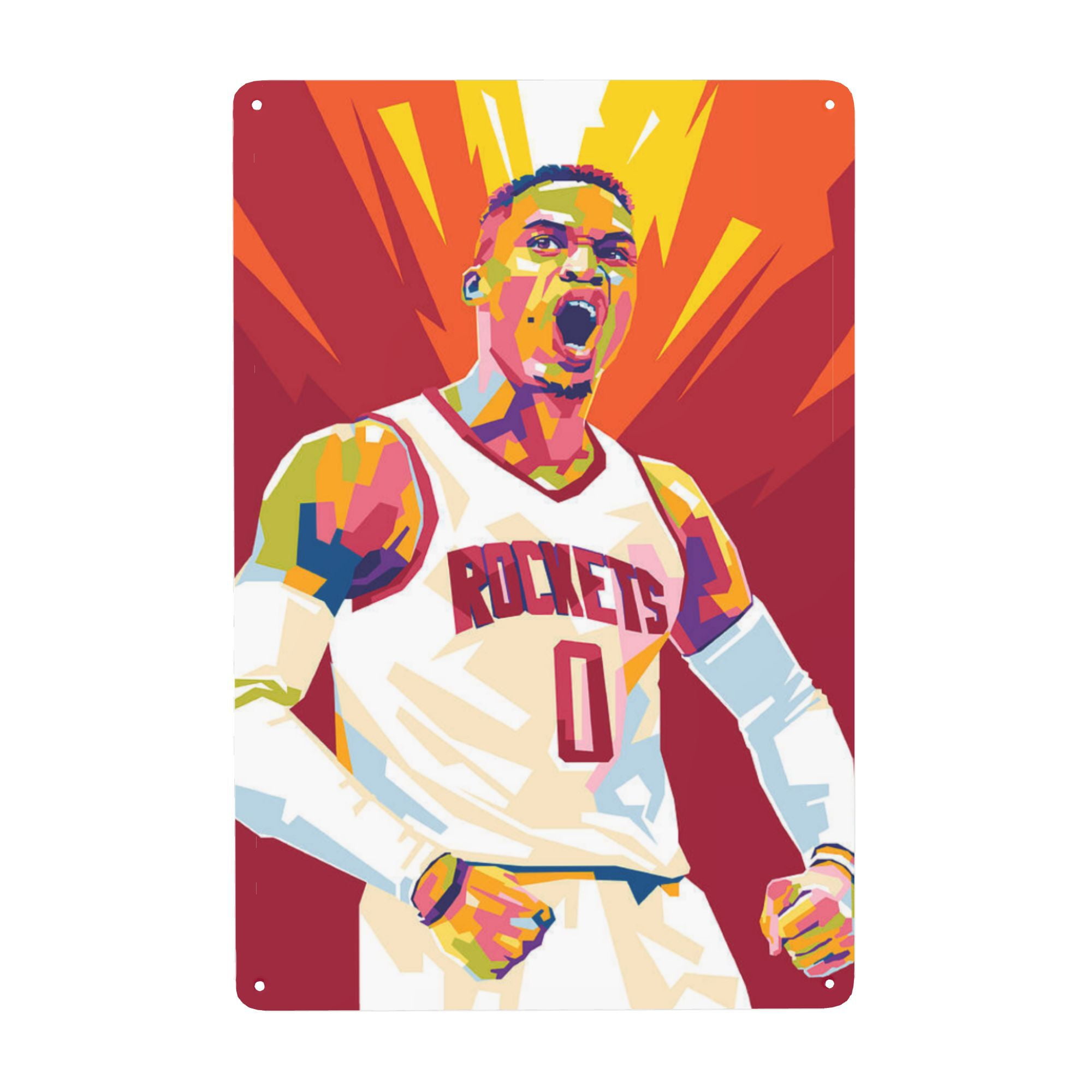 Russell Westbrook Retro Metal Tin Sign - Vintage Basketball Wall Decor ...