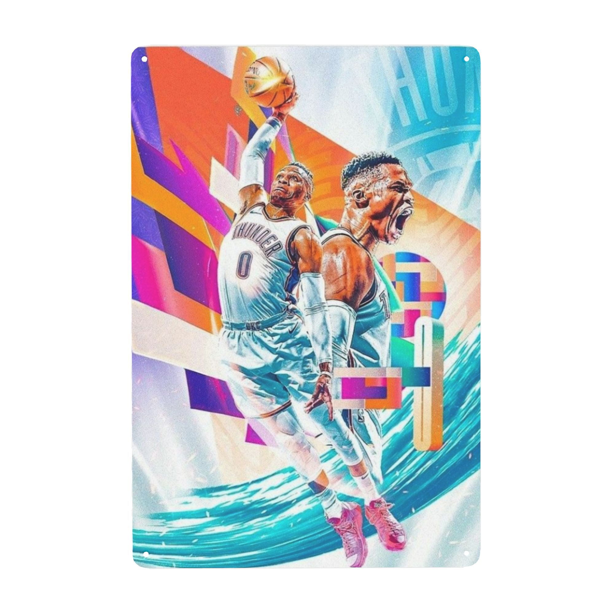Russell Westbrook Retro Metal Tin Sign - Vintage Basketball Wall Decor ...