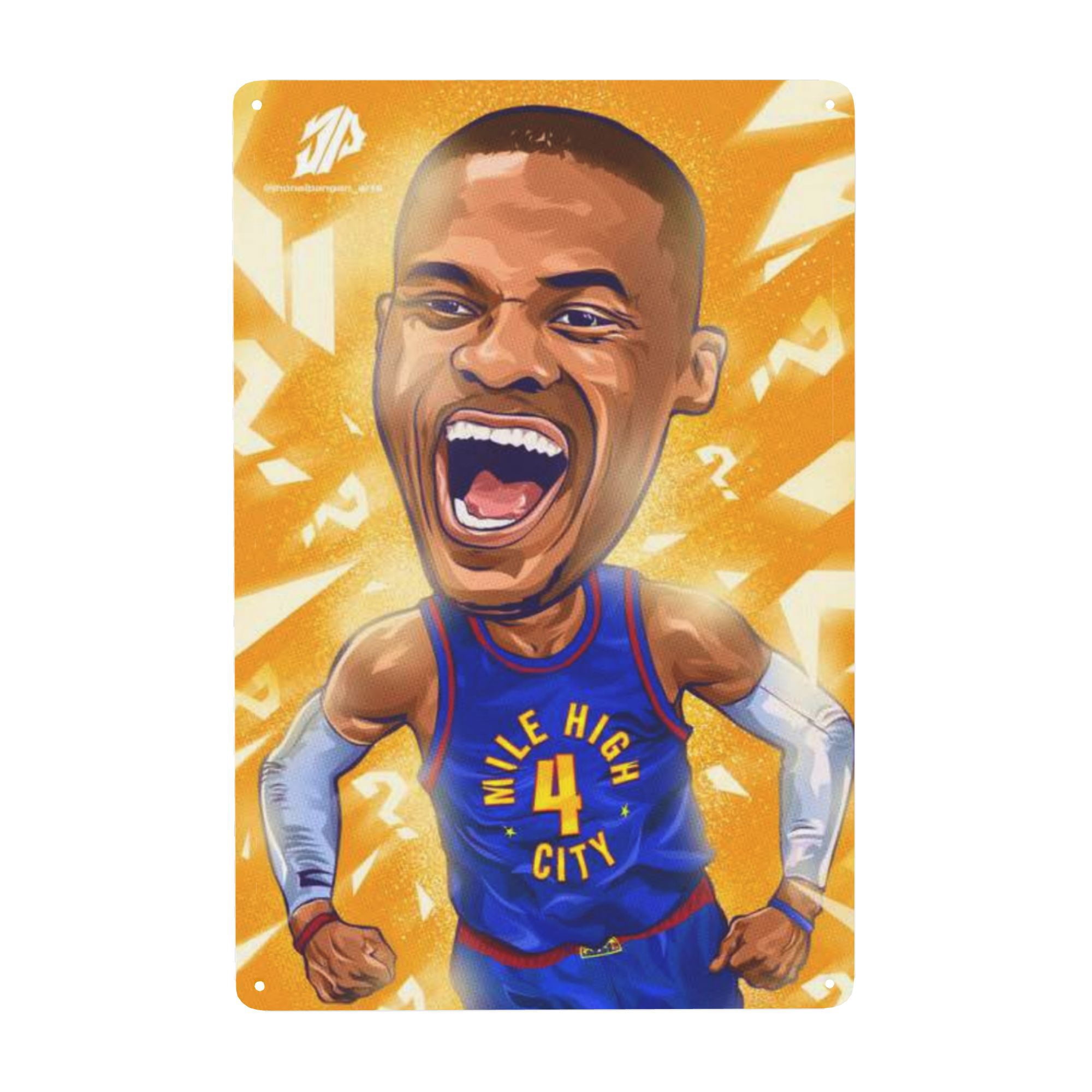 Russell Westbrook Retro Metal Tin Sign - Vintage Basketball Wall Decor ...