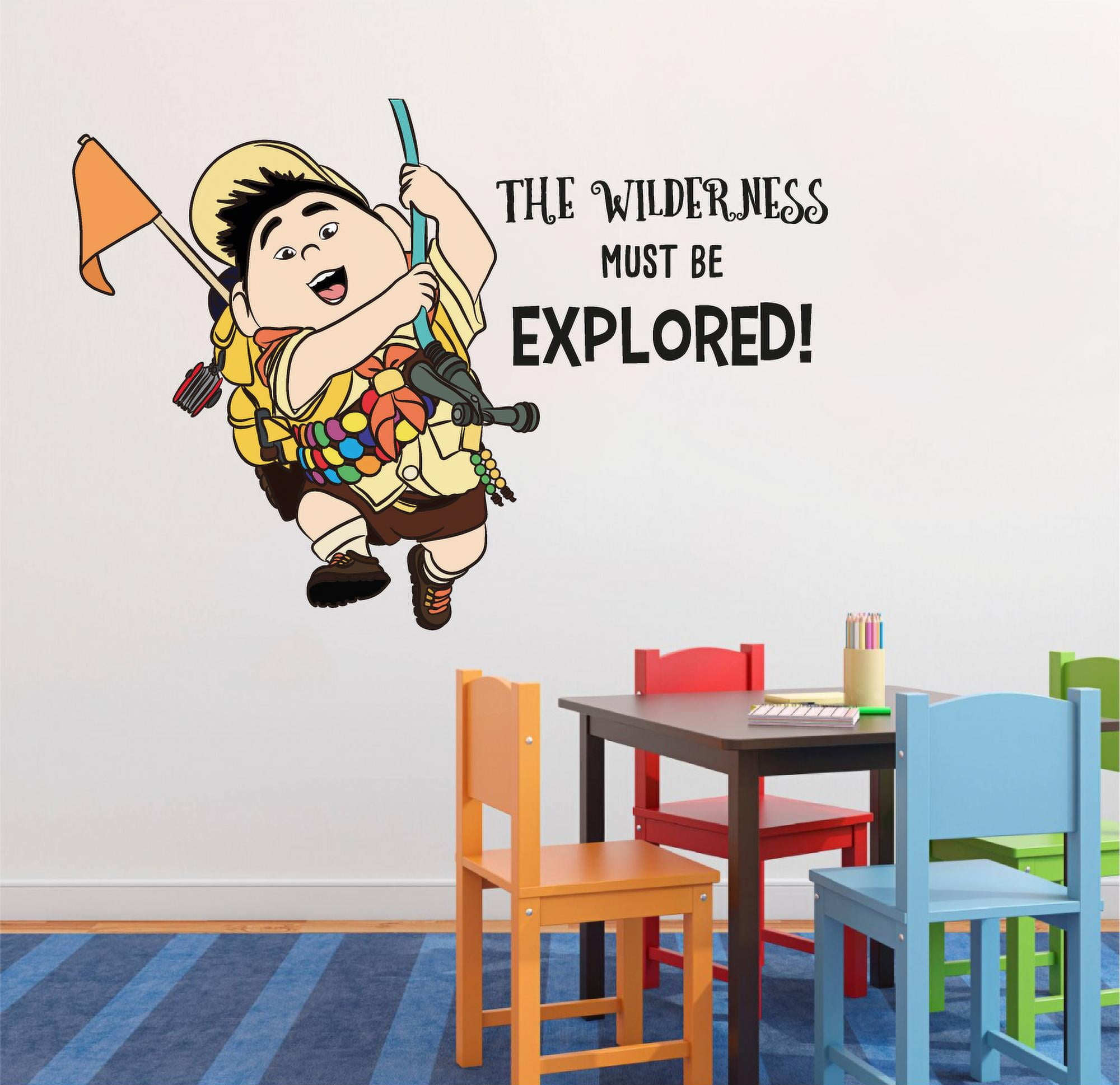 Russell Wilderness Up Movie Cartoon Quotes Decors Wall Sticker Art ...