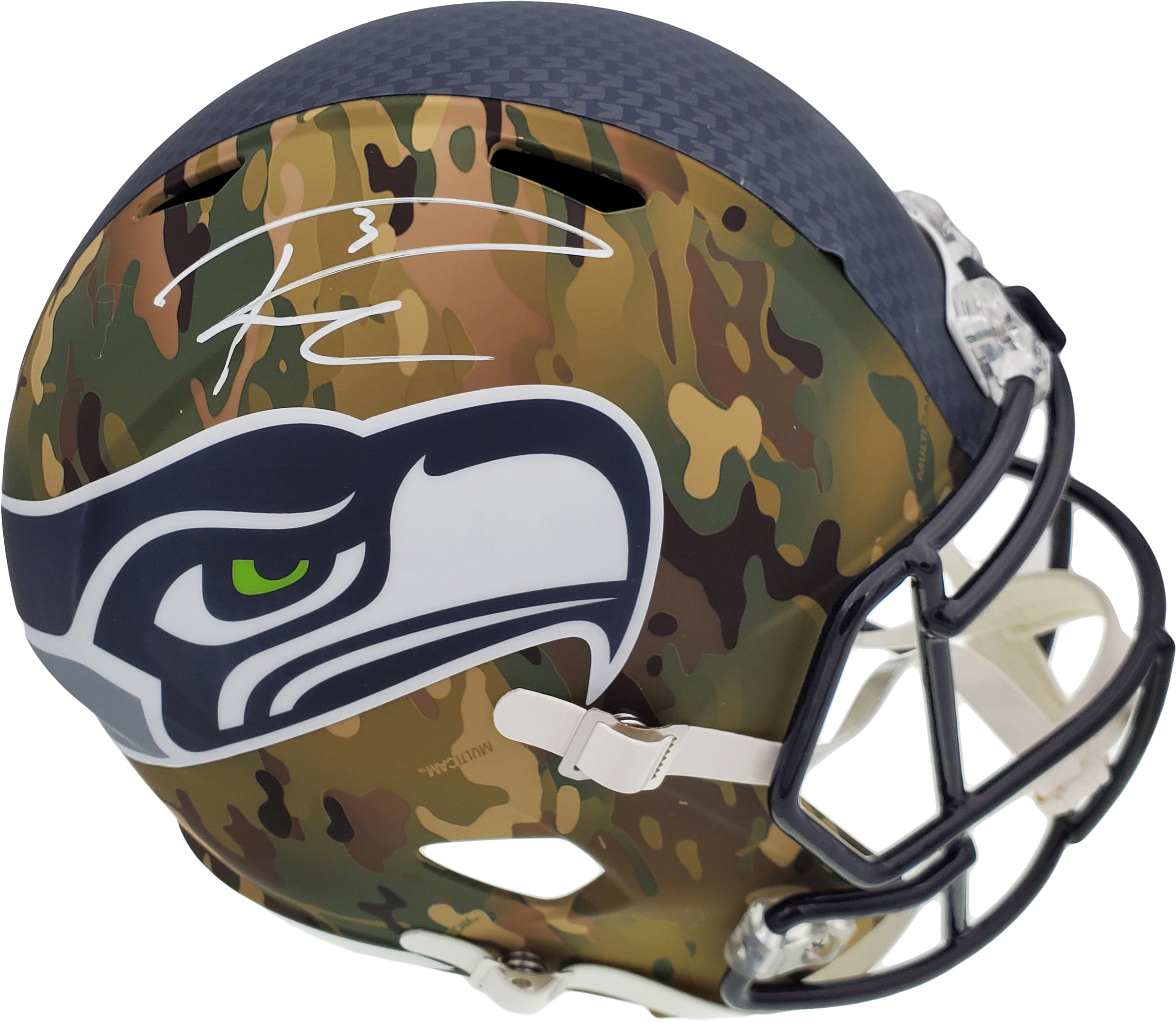 Russell Wilson Autographed Seattle Seahawks Camo Full Size Replica ...