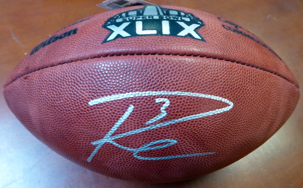 Russell Wilson Autographed Super Bowl XLIX Leather Football Seattle ...