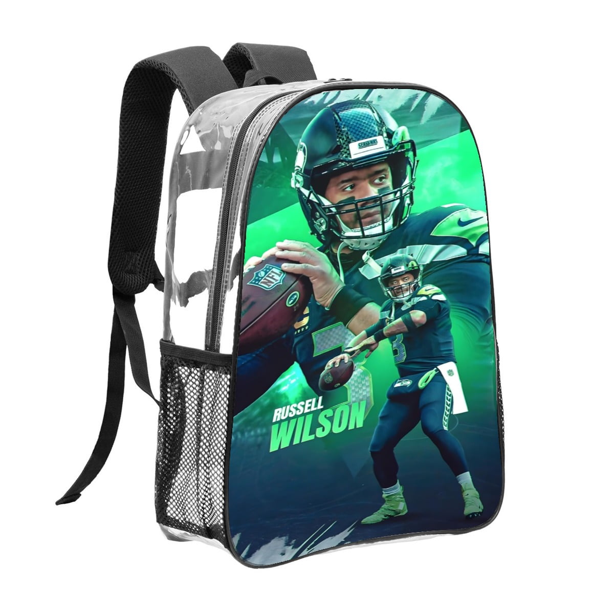 Russell Wilson Transparent Backpack - Guard Dog Security, Durable and ...